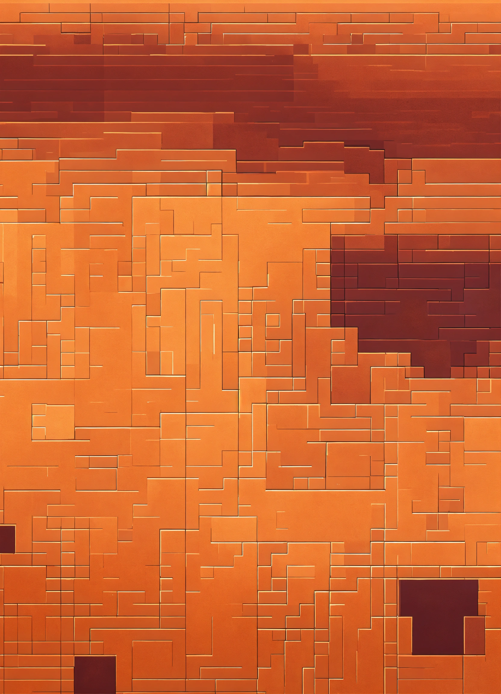 Lexica - Simple blocky pixel 8-bit image of a completely flat desert ...