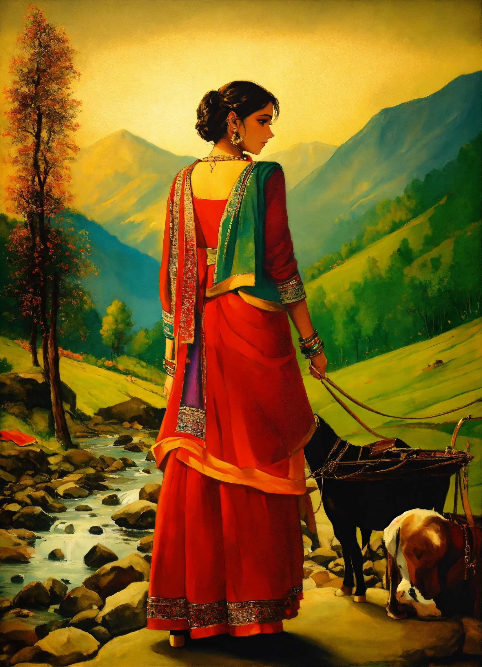 Lexica - A painting which also contains the beauty of Kashmir And also ...