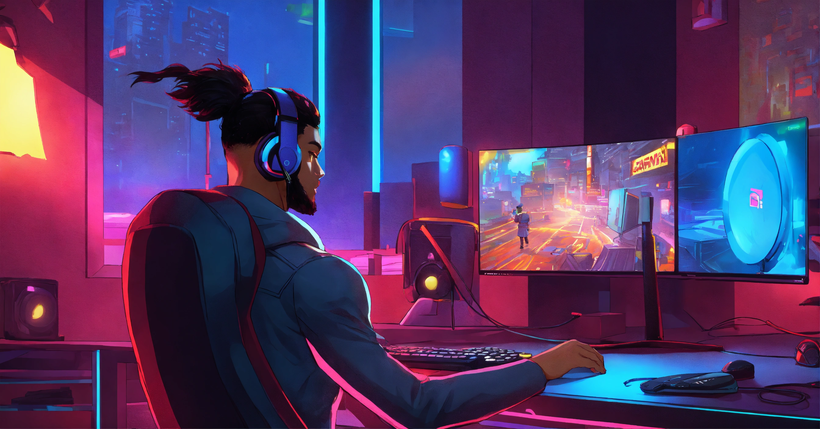 Lexica - Un jeune homme noir métisser avec des cheveux long nattés ...