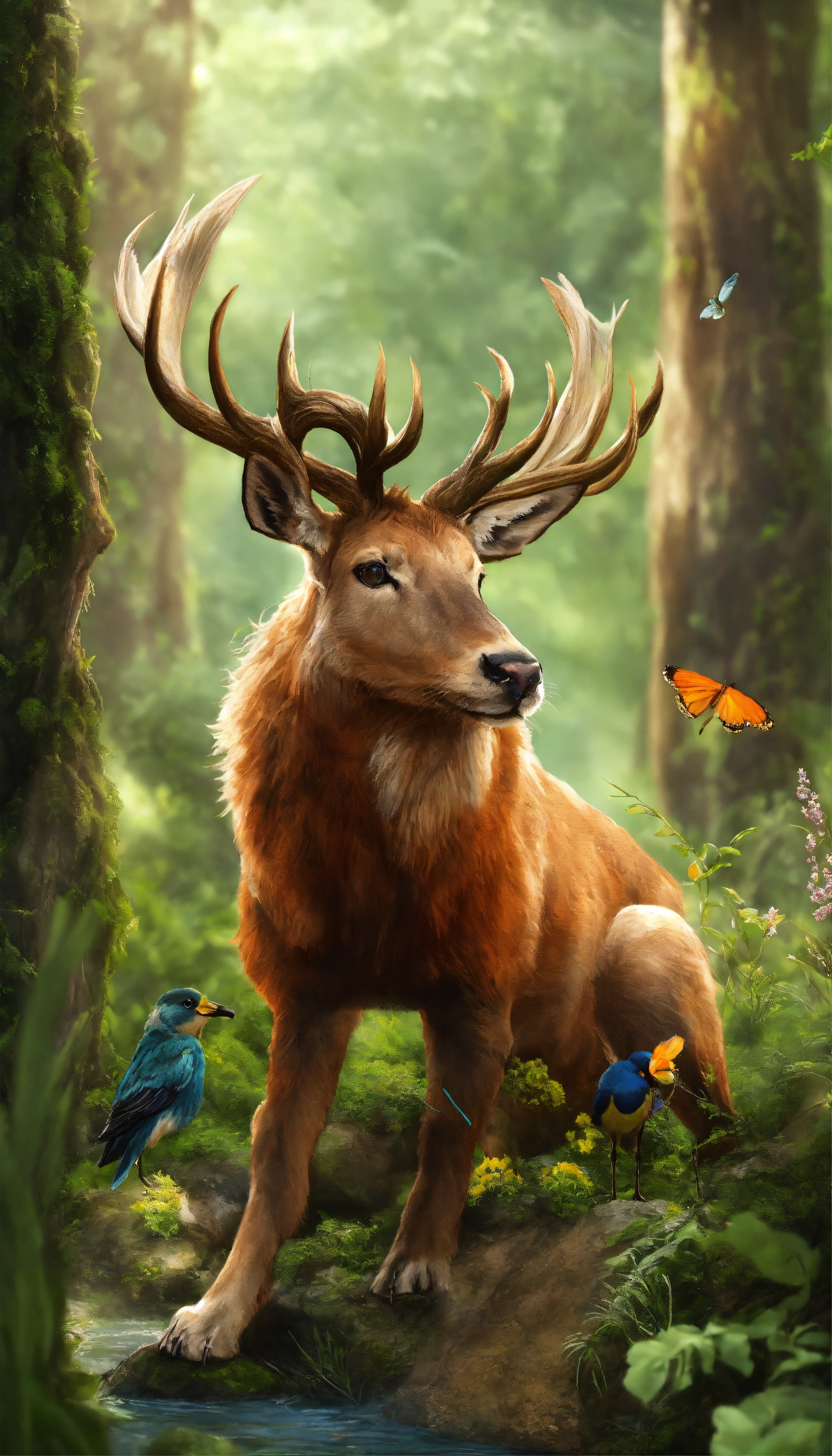 Lexica - Nature with animals, realistic