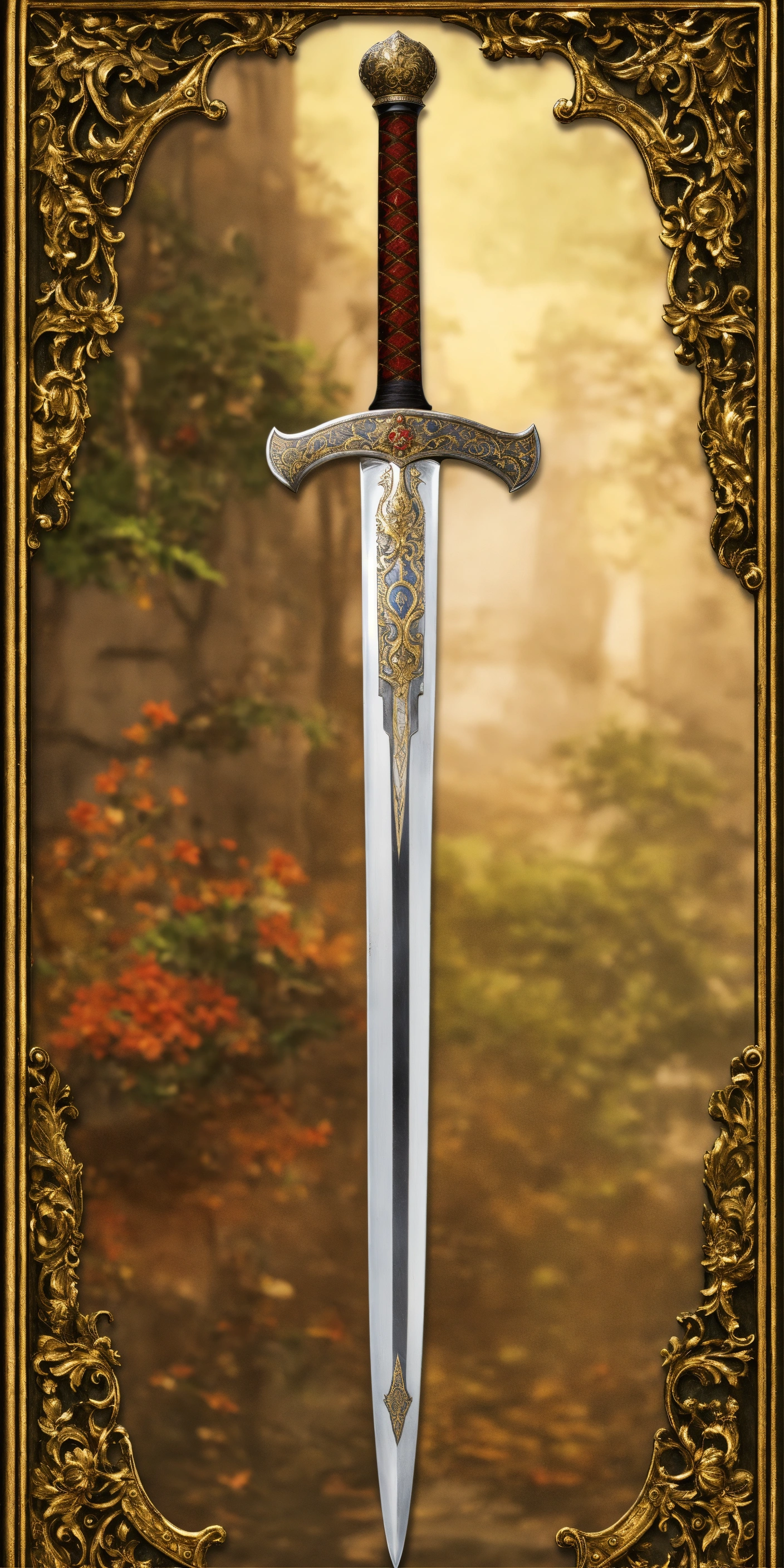 Lexica - Richly decorated long longsword, ultra realistic, very detailled