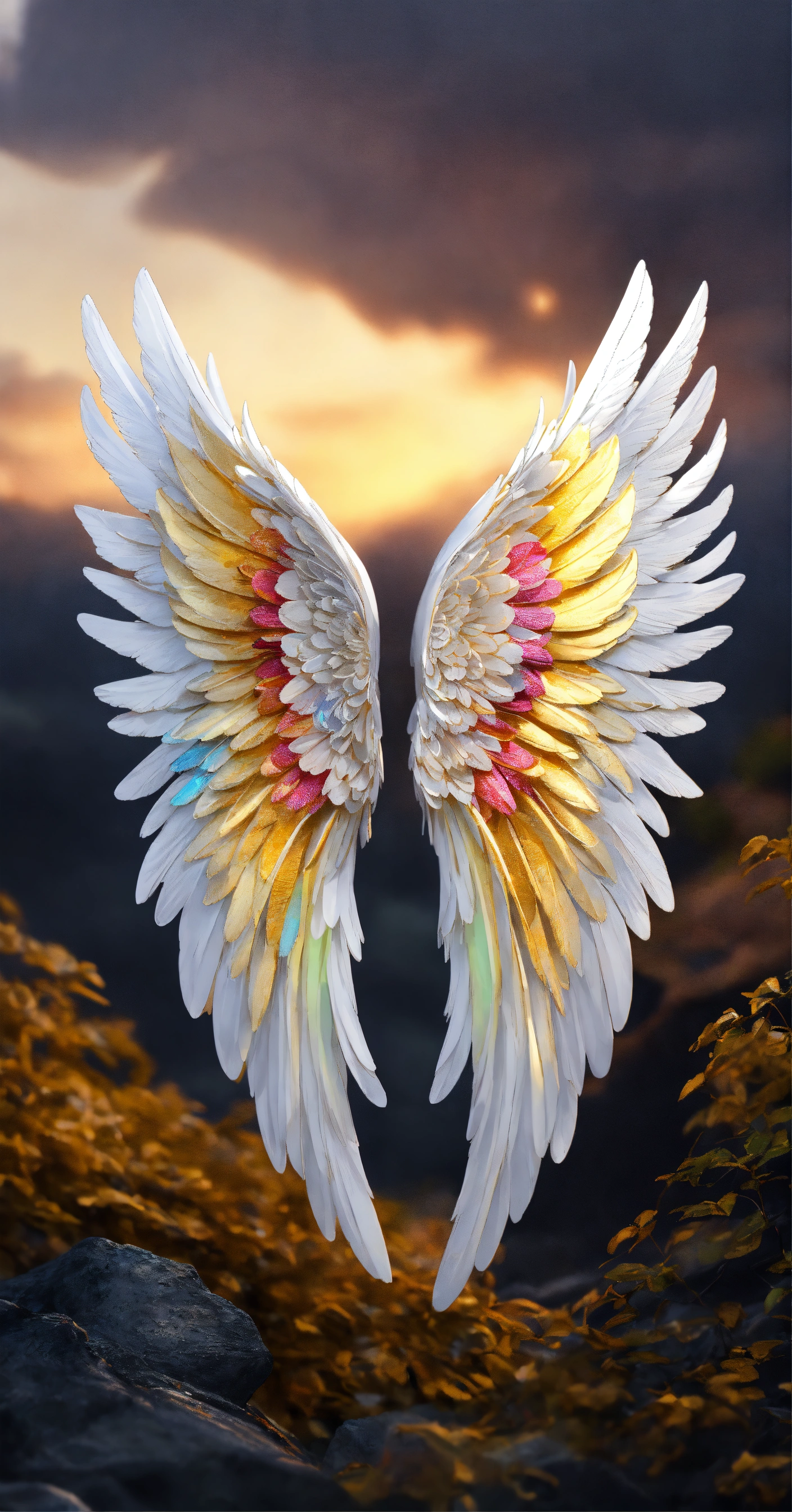 Lexica - Beautiful and perfect small angel wings in white, detailed and ...