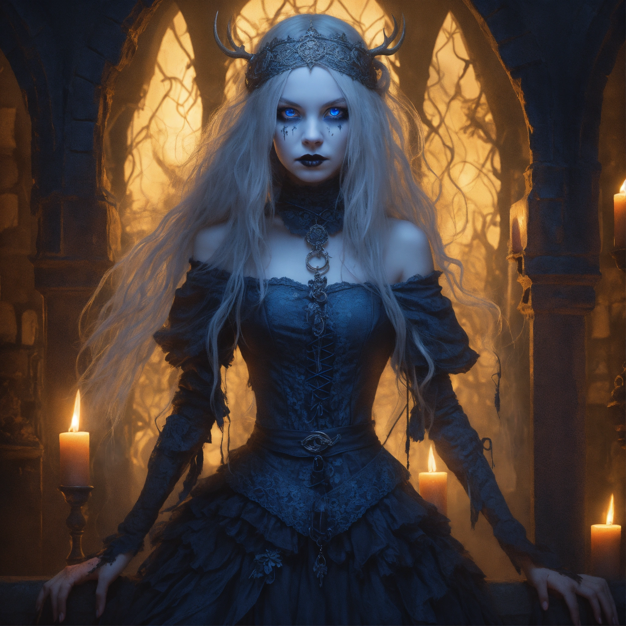 Lexica - Body portrait, twelve year old childish female goth ...