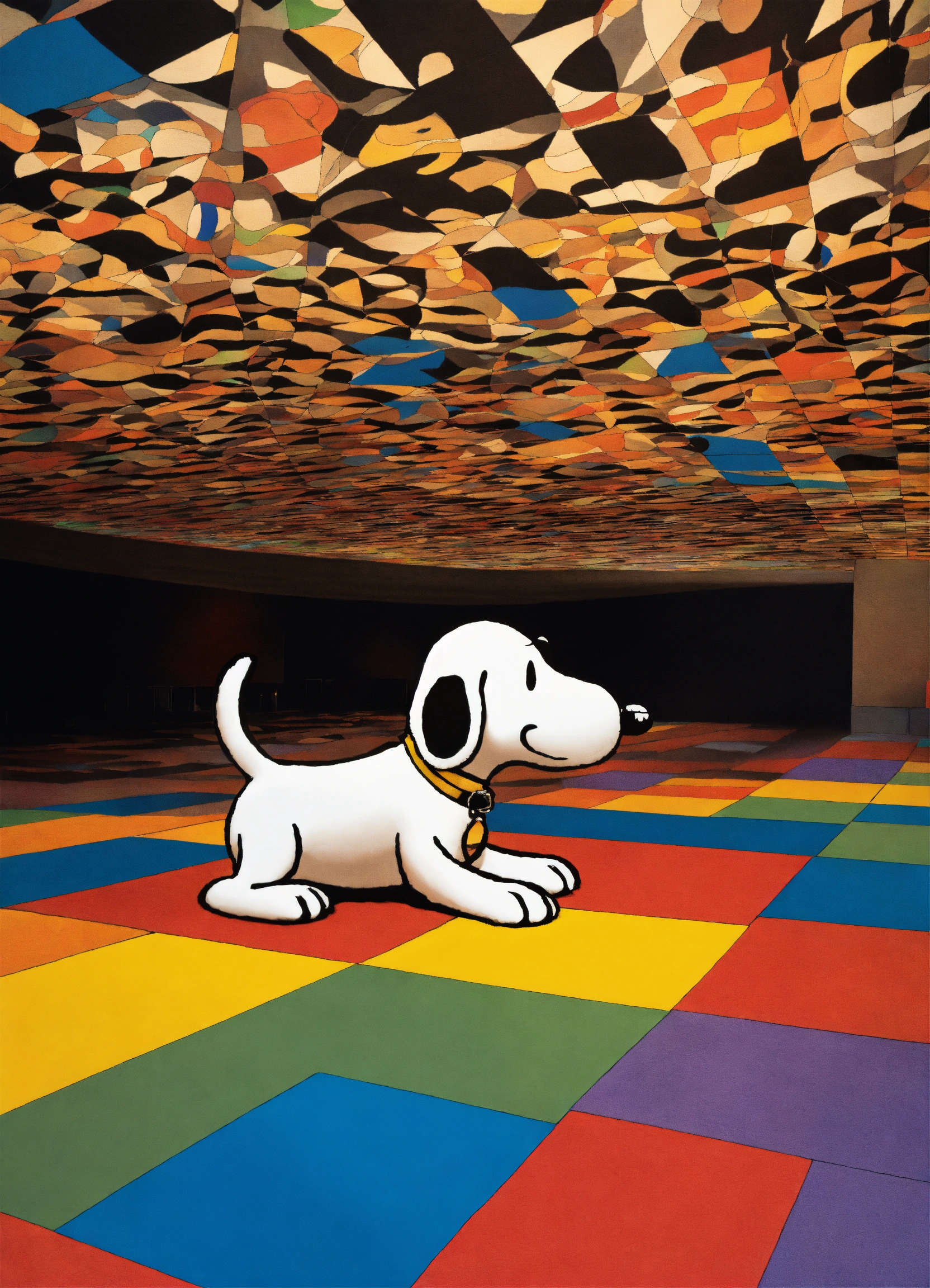 Lexica - Snoopy meditating, earth merging into cosmos , rainbow ...