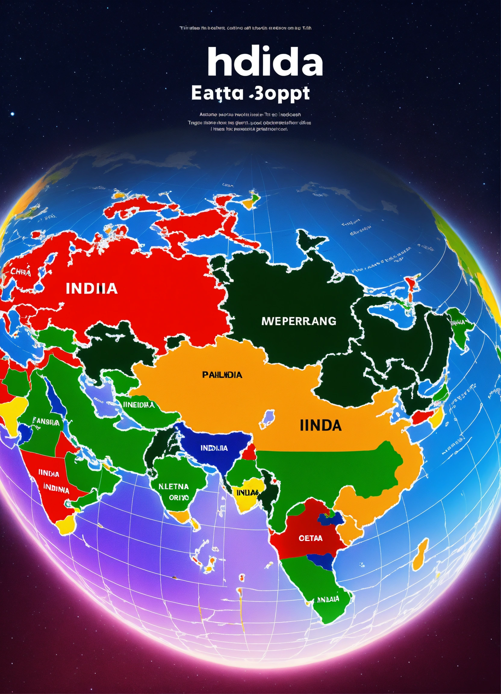 Lexica - Planet earth rotating and india map is highlighted with tri colour