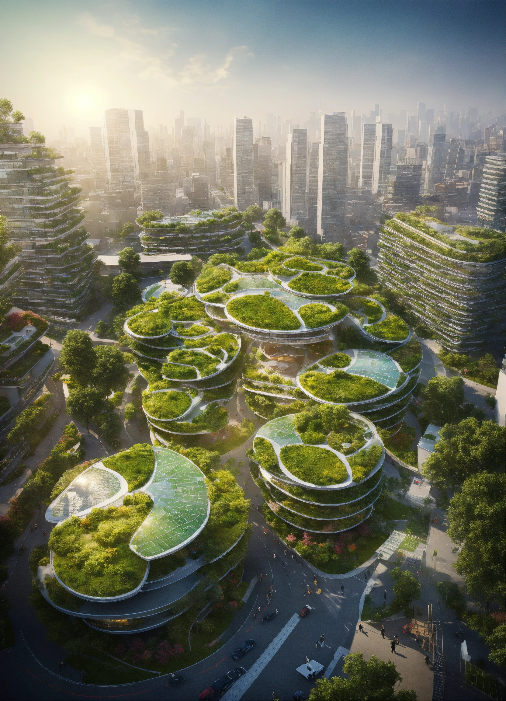 Lexica - "Create an image of a sustainable and modern cityscape that ...