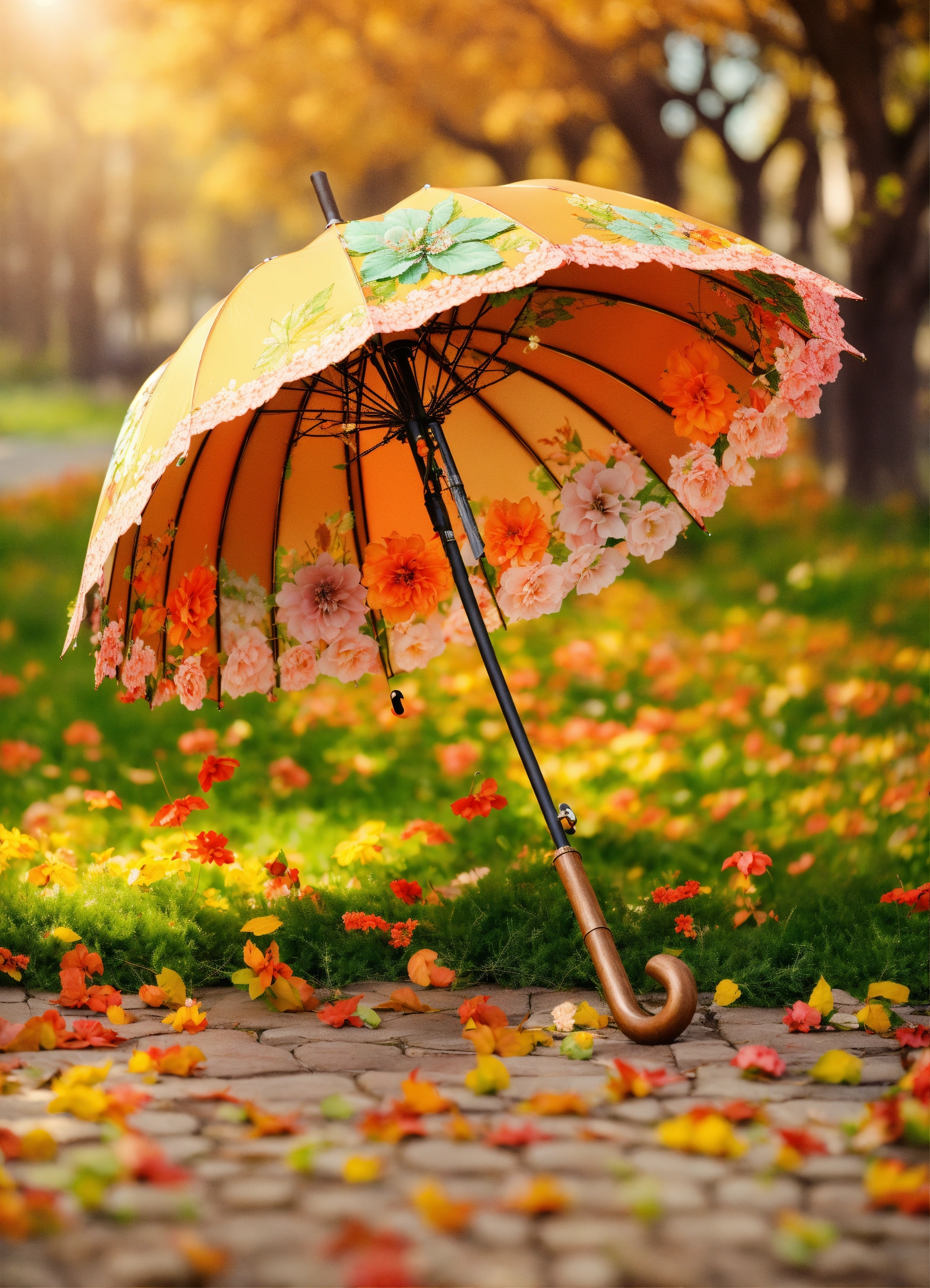 Lexica - VINTAGE umbrella decorated all around with three-dimensional ...