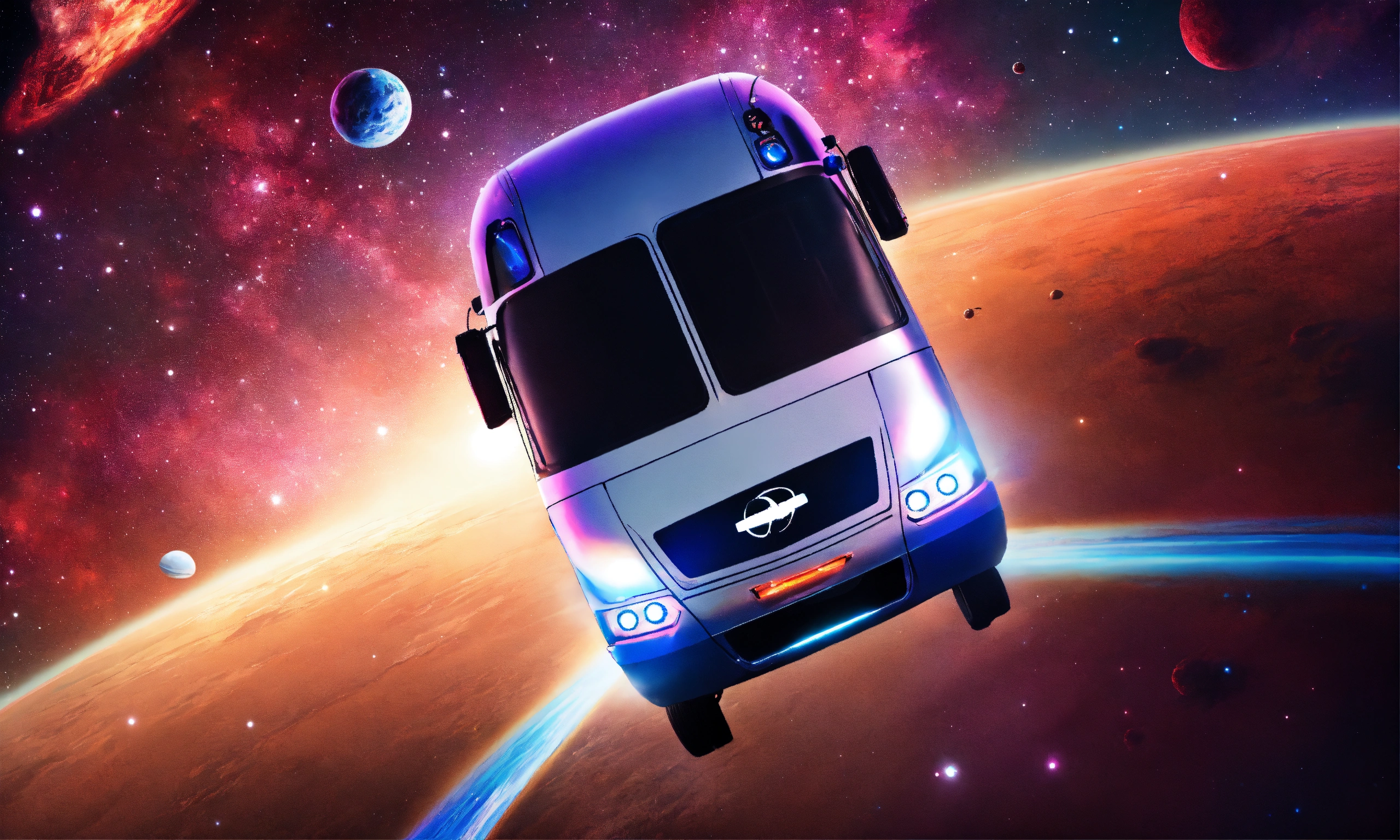 Lexica - Intergalactic tour bus traveling through space