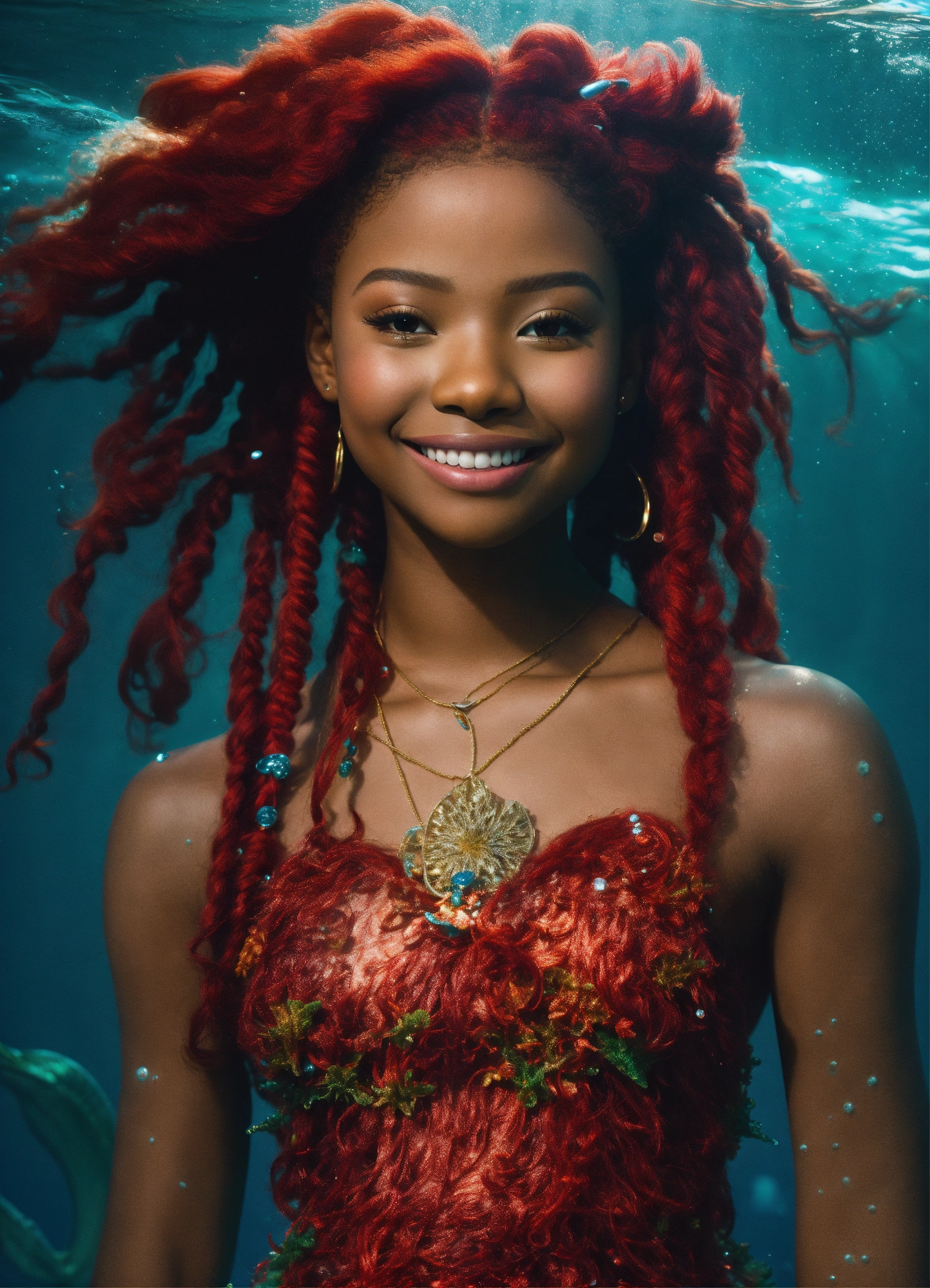 Lexica - Halle bailey Ariel, Halle Bailey the Little Mermaid, smiling ...