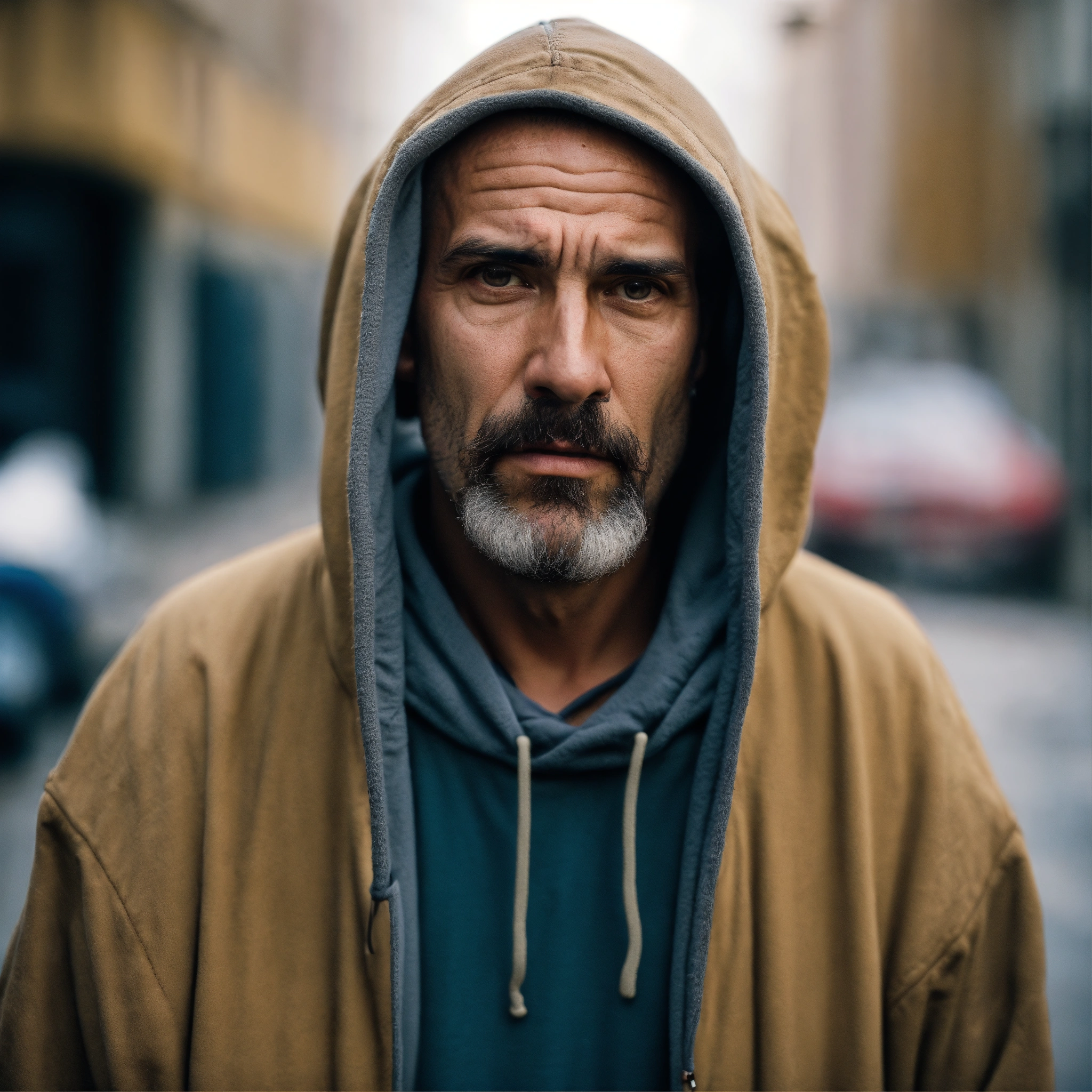 Lexica - A HUGE HOMELESS MAN, LUMPY BALD HEAD, A LITTLE GOATEE AND NO ...
