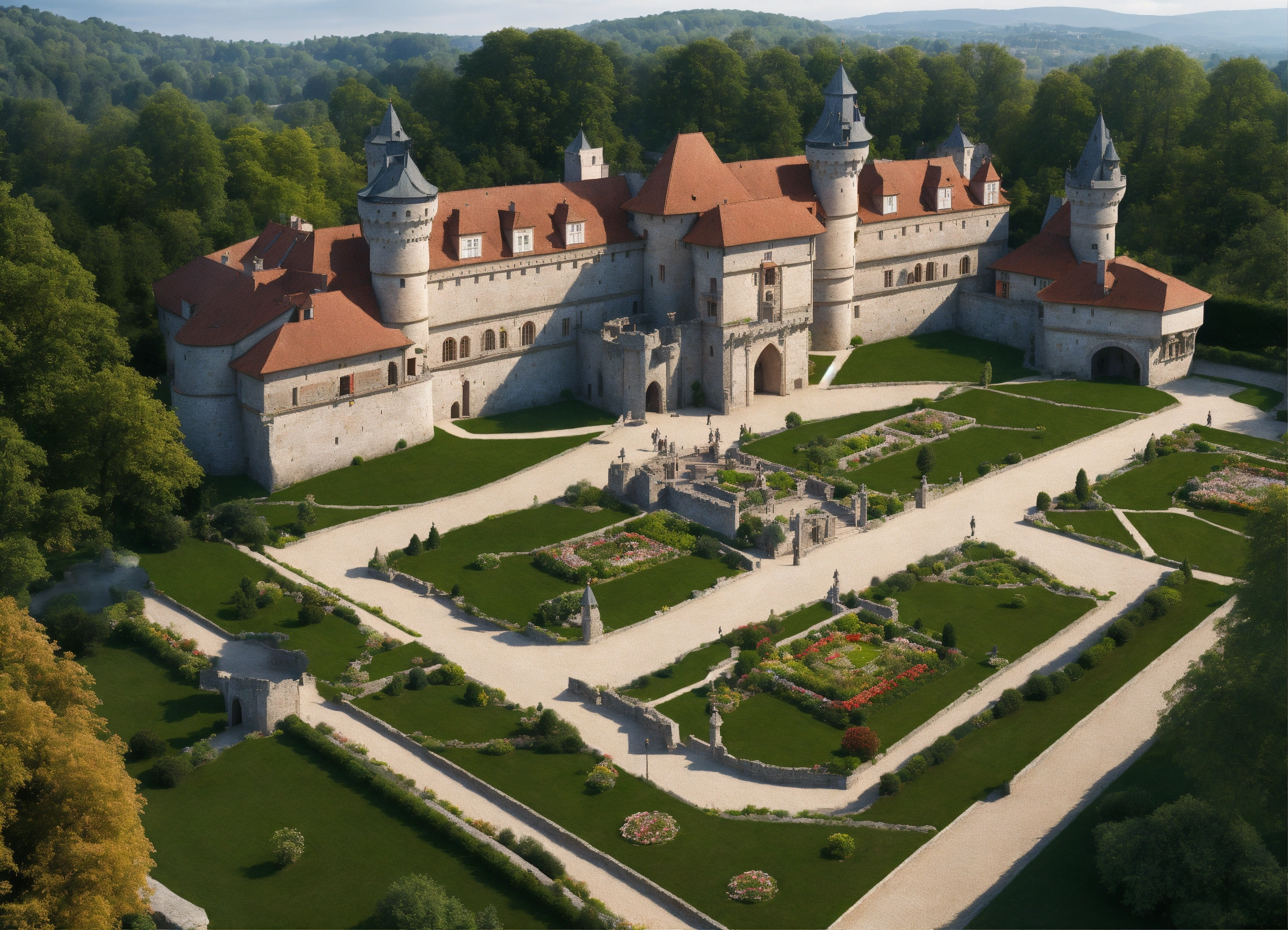 Lexica - Ultra realistic, photorealistic, bird's eye view of a small ...