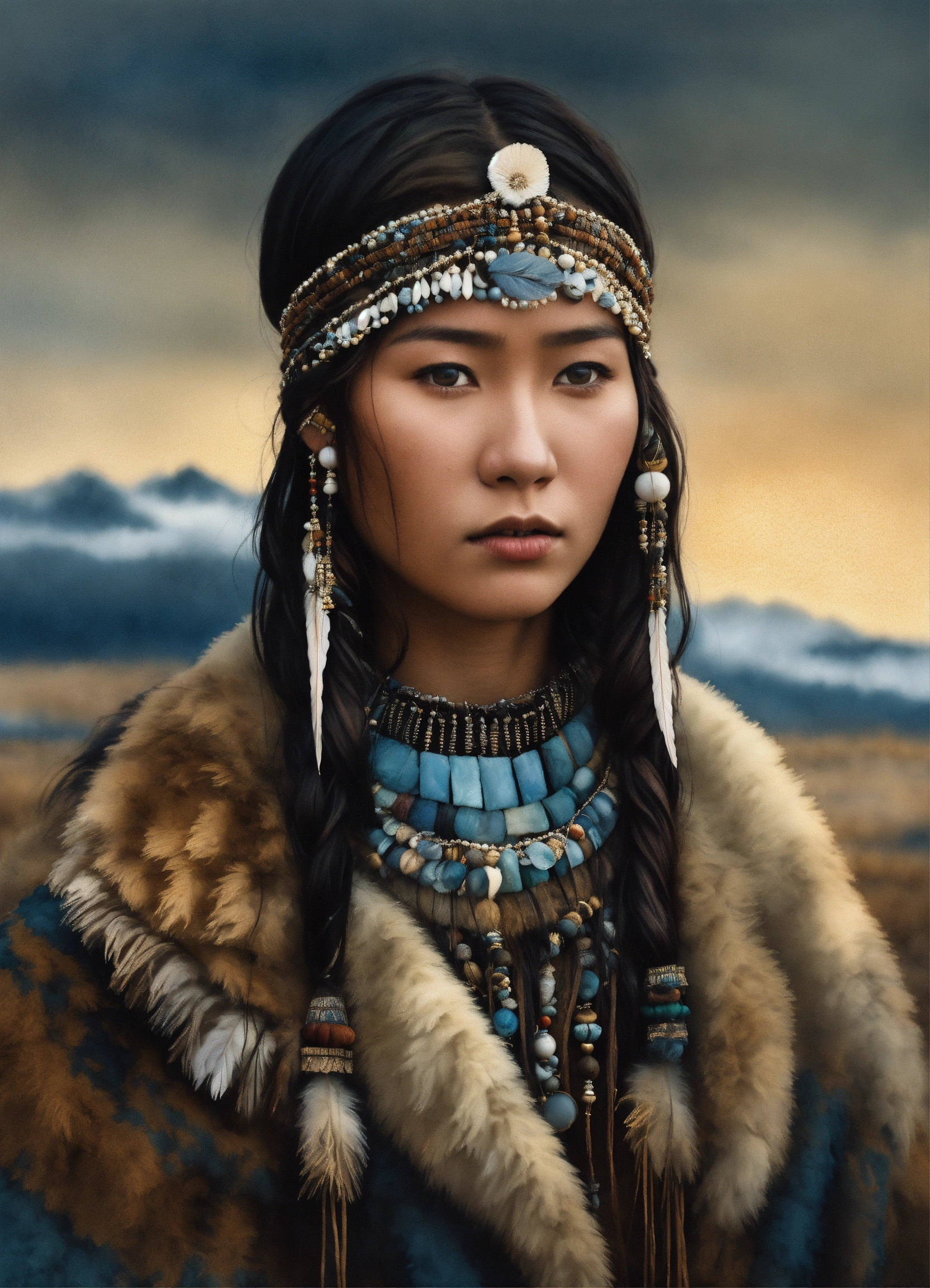 Lexica - Chukchi woman, young, 18 years old, beautiful, wearing ...