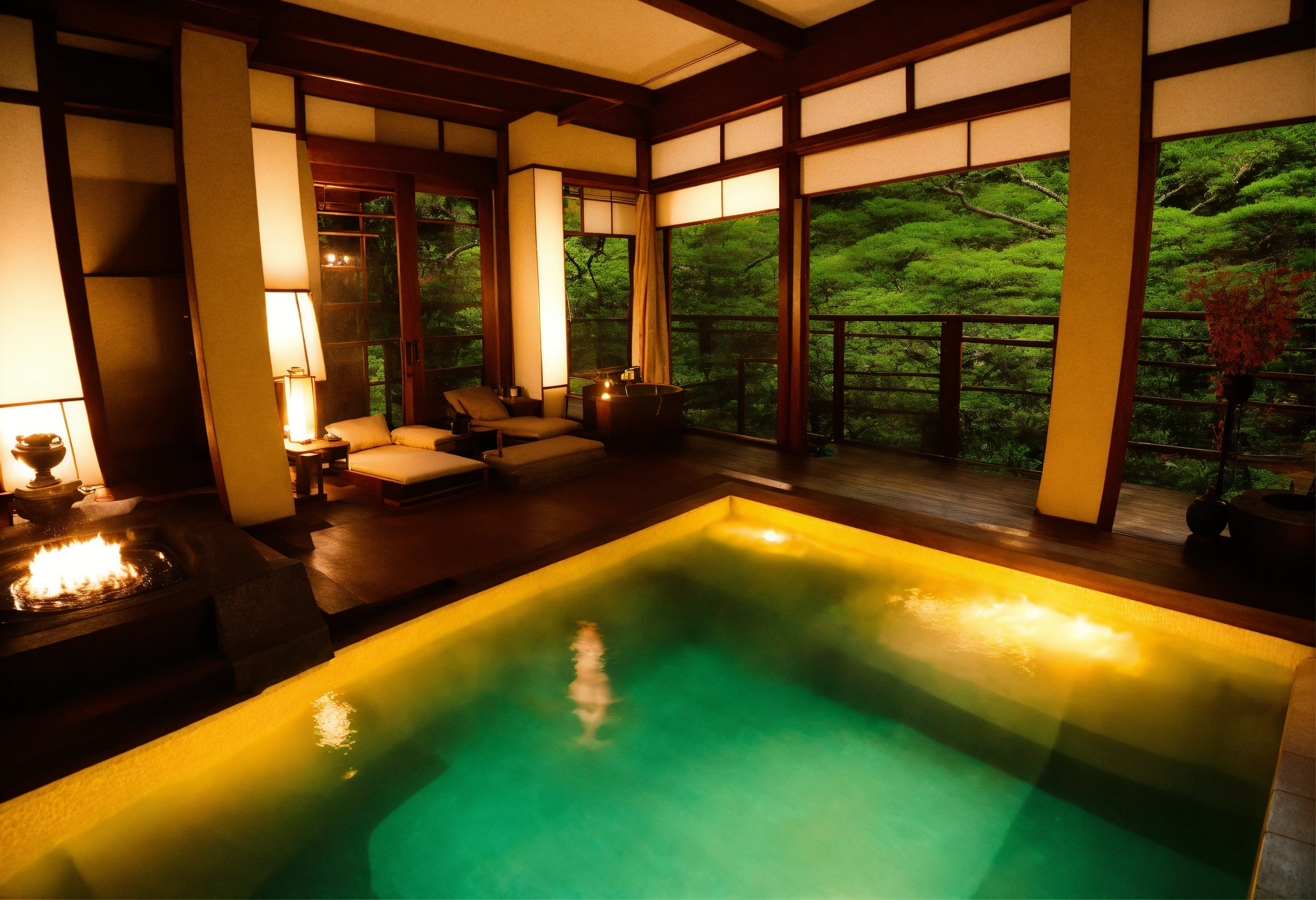 Lexica - Gorgeous Priya Rai swimming in luxurious Japanese hot springs ...