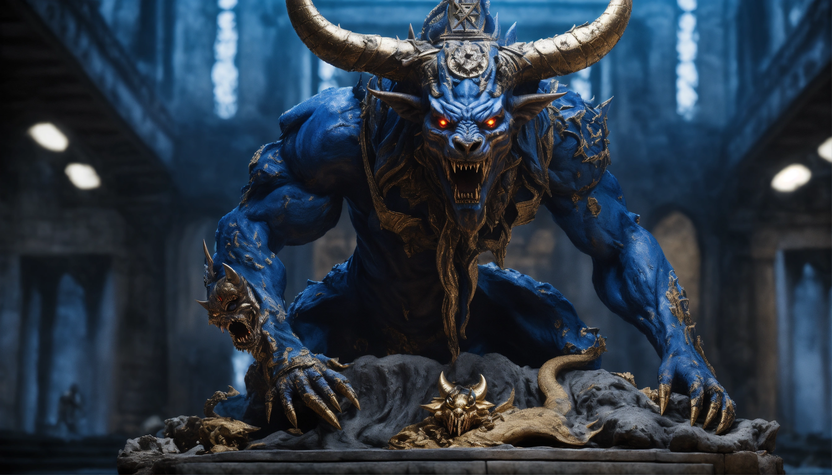 Lexica - Evil demonic Israel demon with an Israeli flag beast with an ...