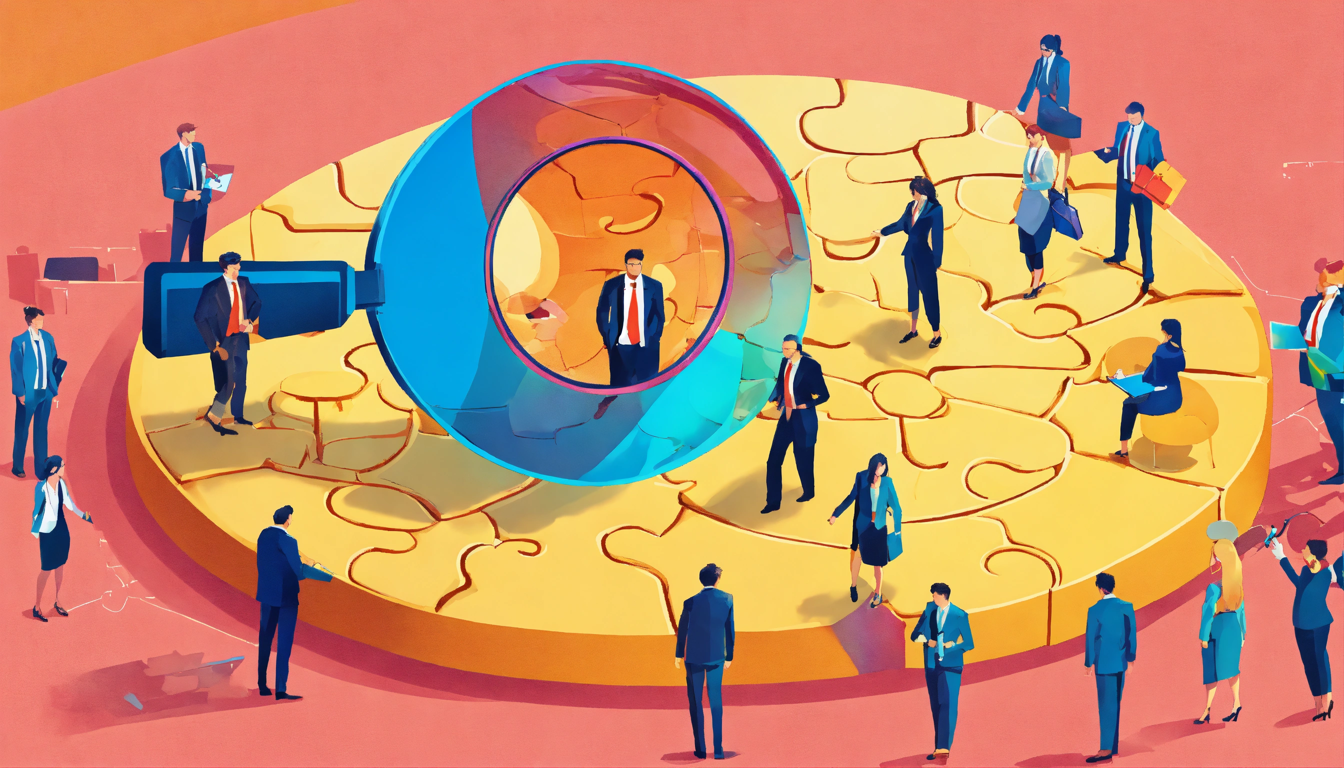 Lexica - Design an image featuring a magnifying glass focusing on a ...