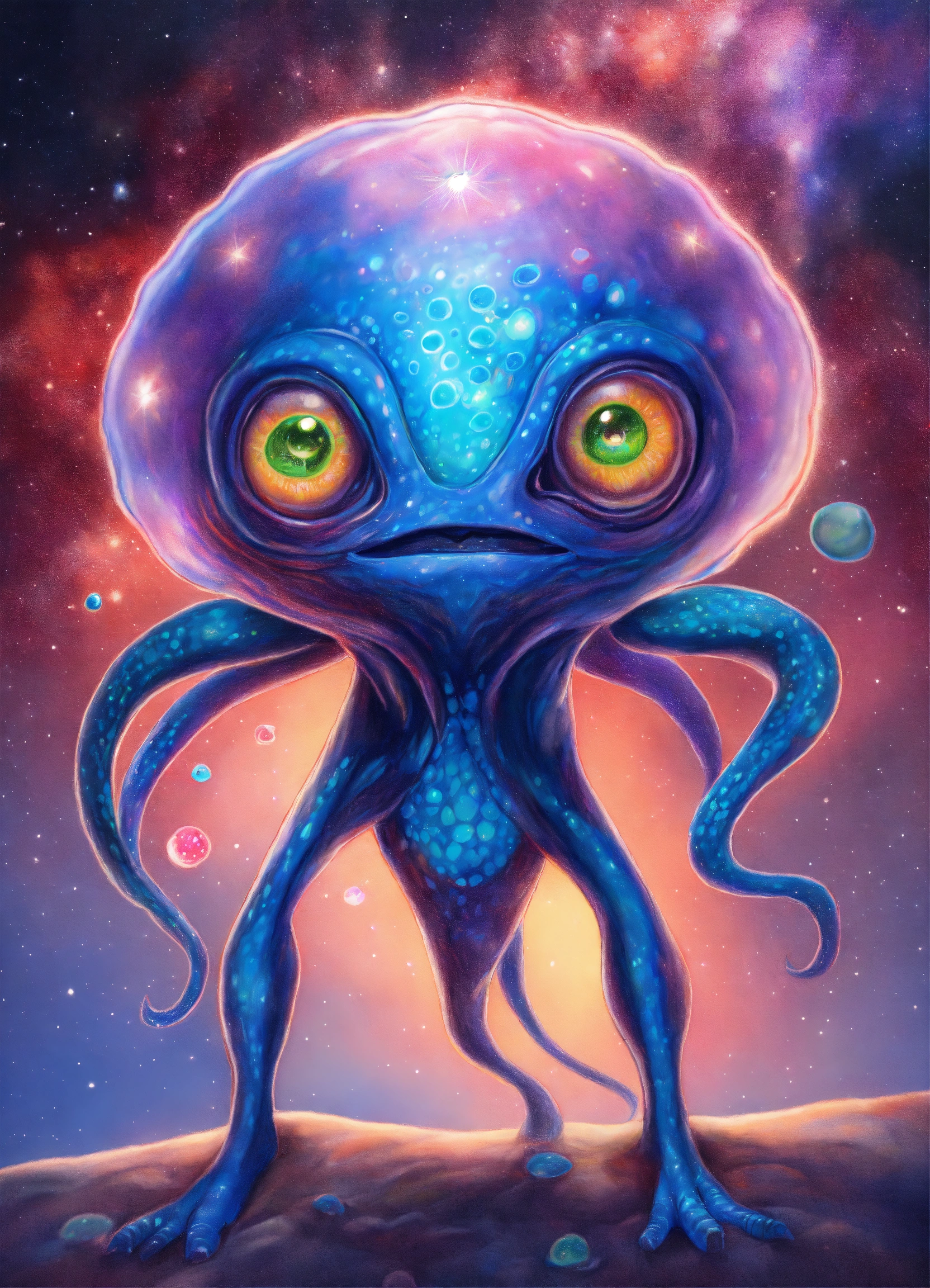 Lexica - Realistic colored pencil drawing full body view of a friendly ...