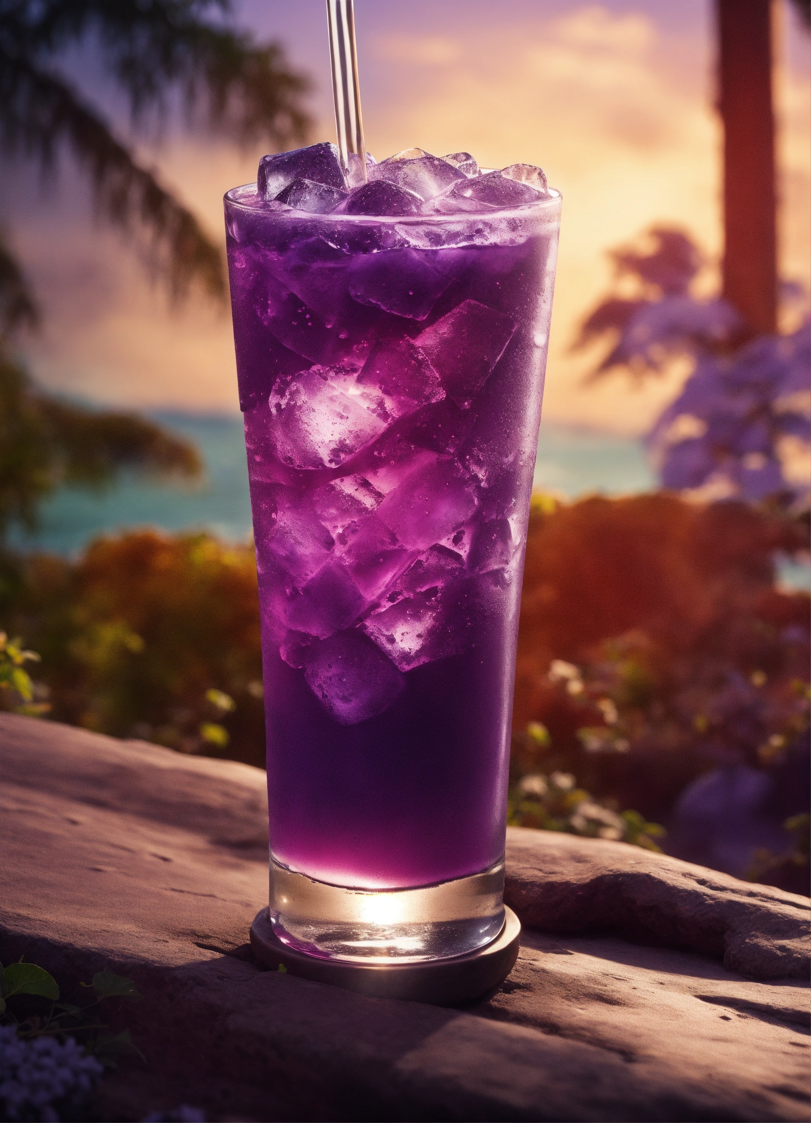 Lexica - Purple sleep drink, in the style of an outdoors product hero ...