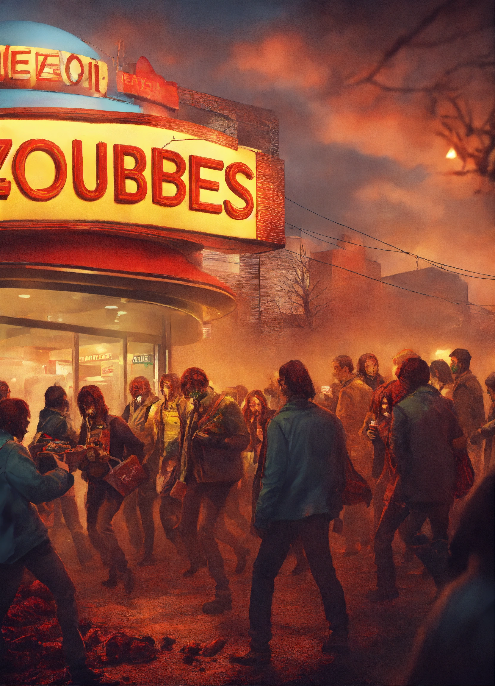 Lexica - People becoming zombies after eating a fast food chain ...