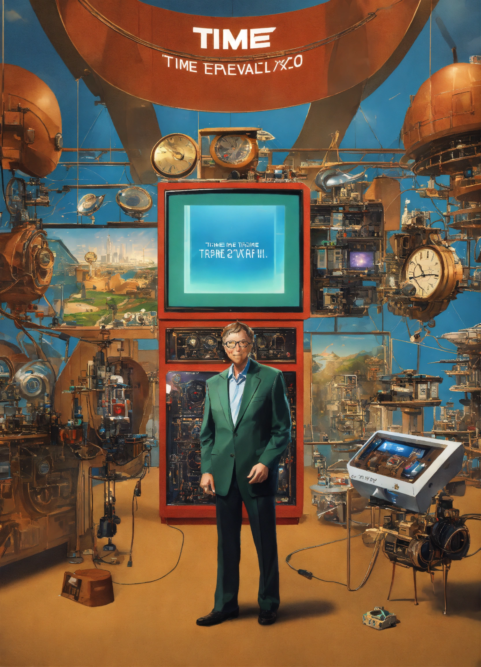 Lexica - Bill Gates’ Time-Traveling Tech Expo” Generate an image of ...
