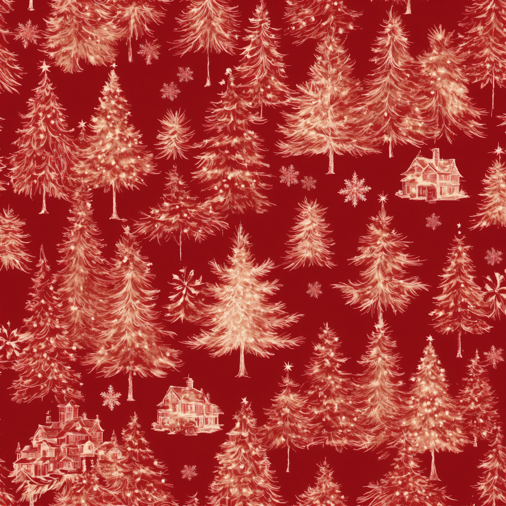Lexica - Create seamless repeating Christmas toile pattern. Traditional ...