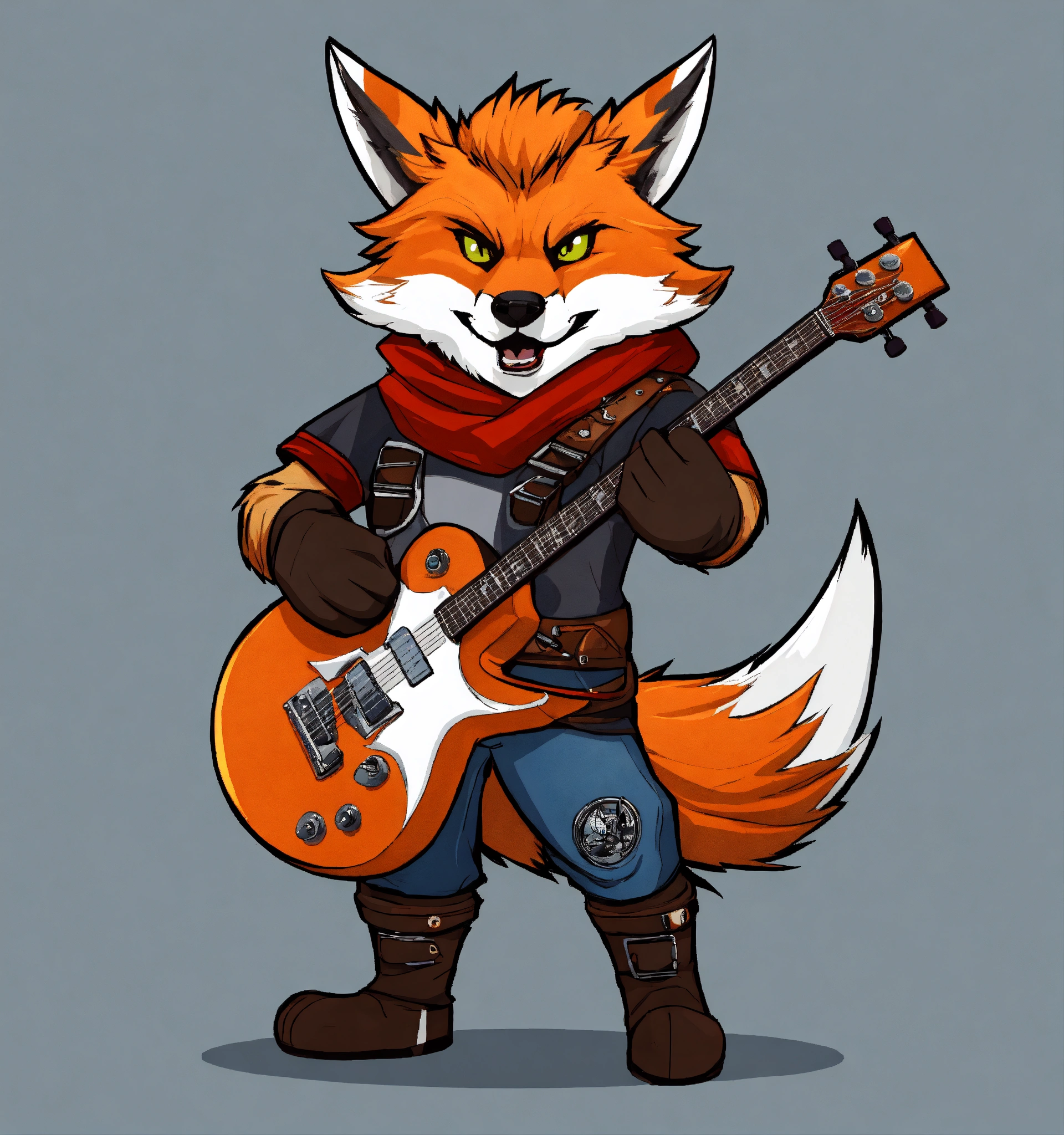 Lexica - A game character cartoonish realistic heavy metal round body ...