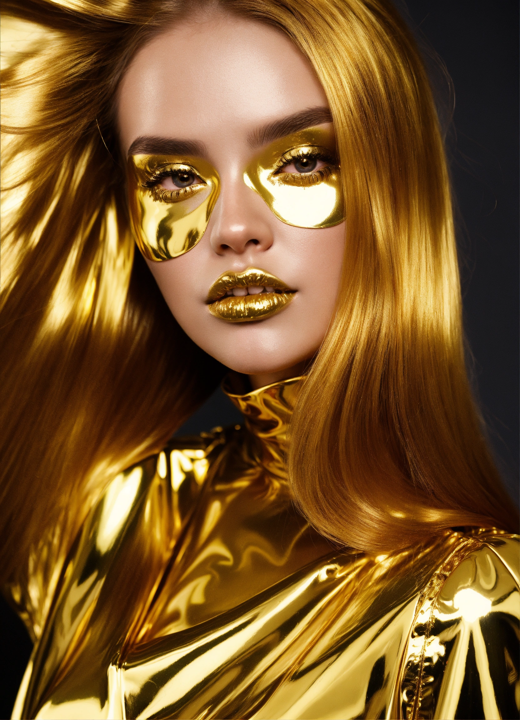 Lexica - Clear Glossy Metallic Clear Plastic Outfit, Glossy Metallic ...