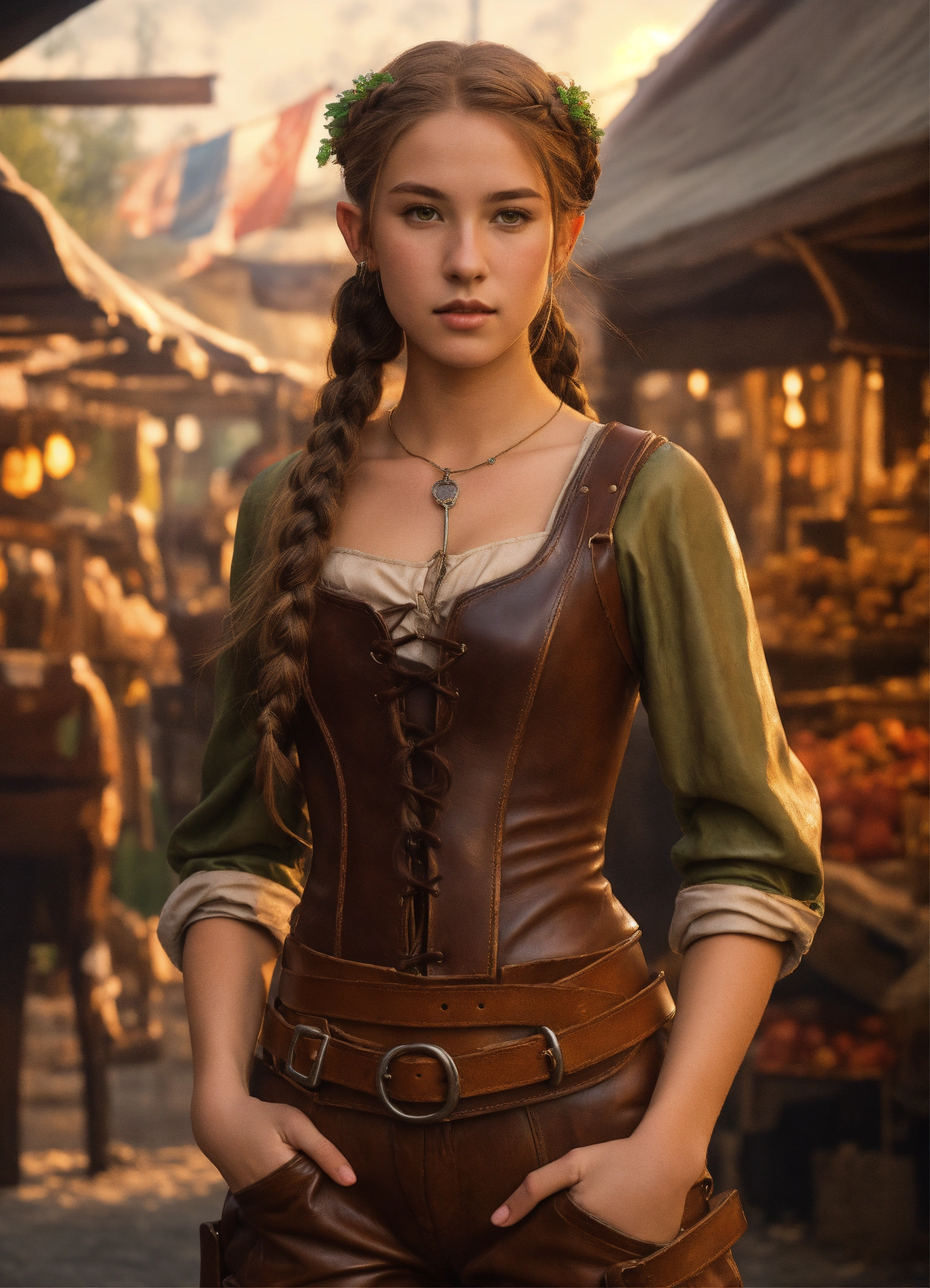 Lexica - A fantasy half-elf 18-year-old emissary. Cute, with long ...