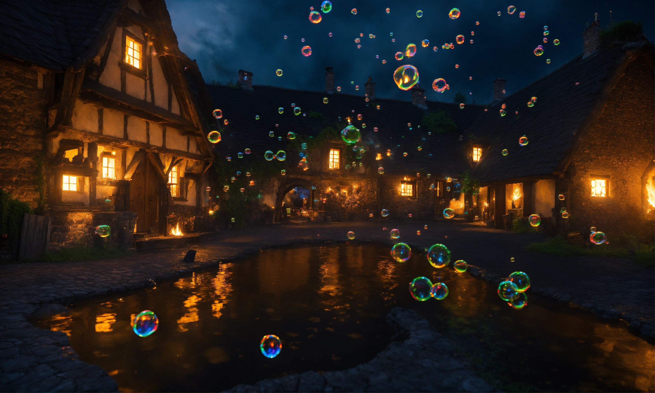 Lexica - Bubbles made from molten glass, lava bubbles, burning bubbles ...