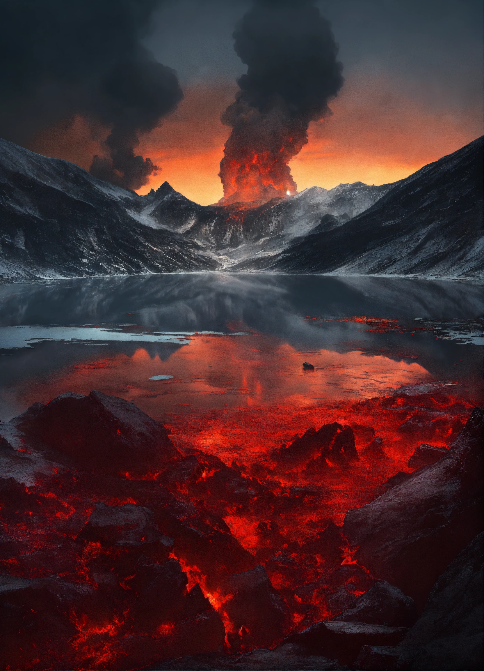 Lexica - Massive lake divided into 4 different parts, evil vibes, hell ...