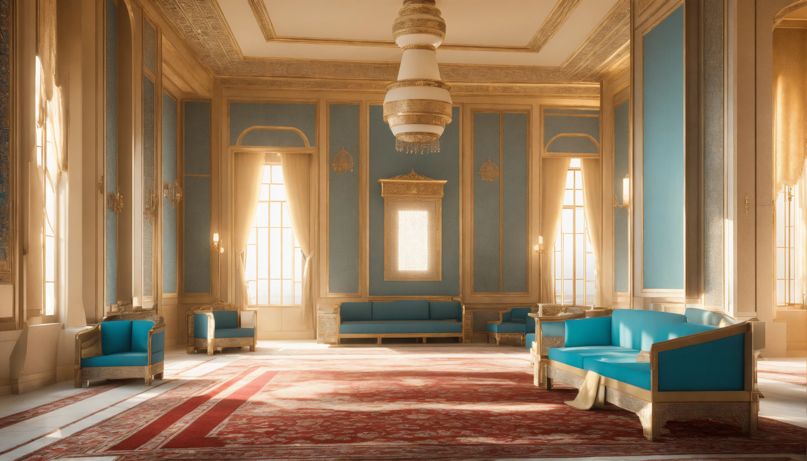 Lexica - Saudi palace interior room, traditional, setting area, seats ...