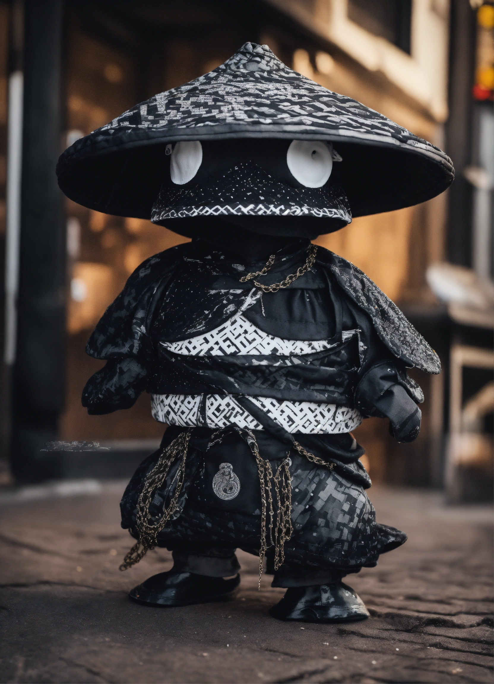 Lexica - A toad made out of a 3d black and white optical illusion, ying ...