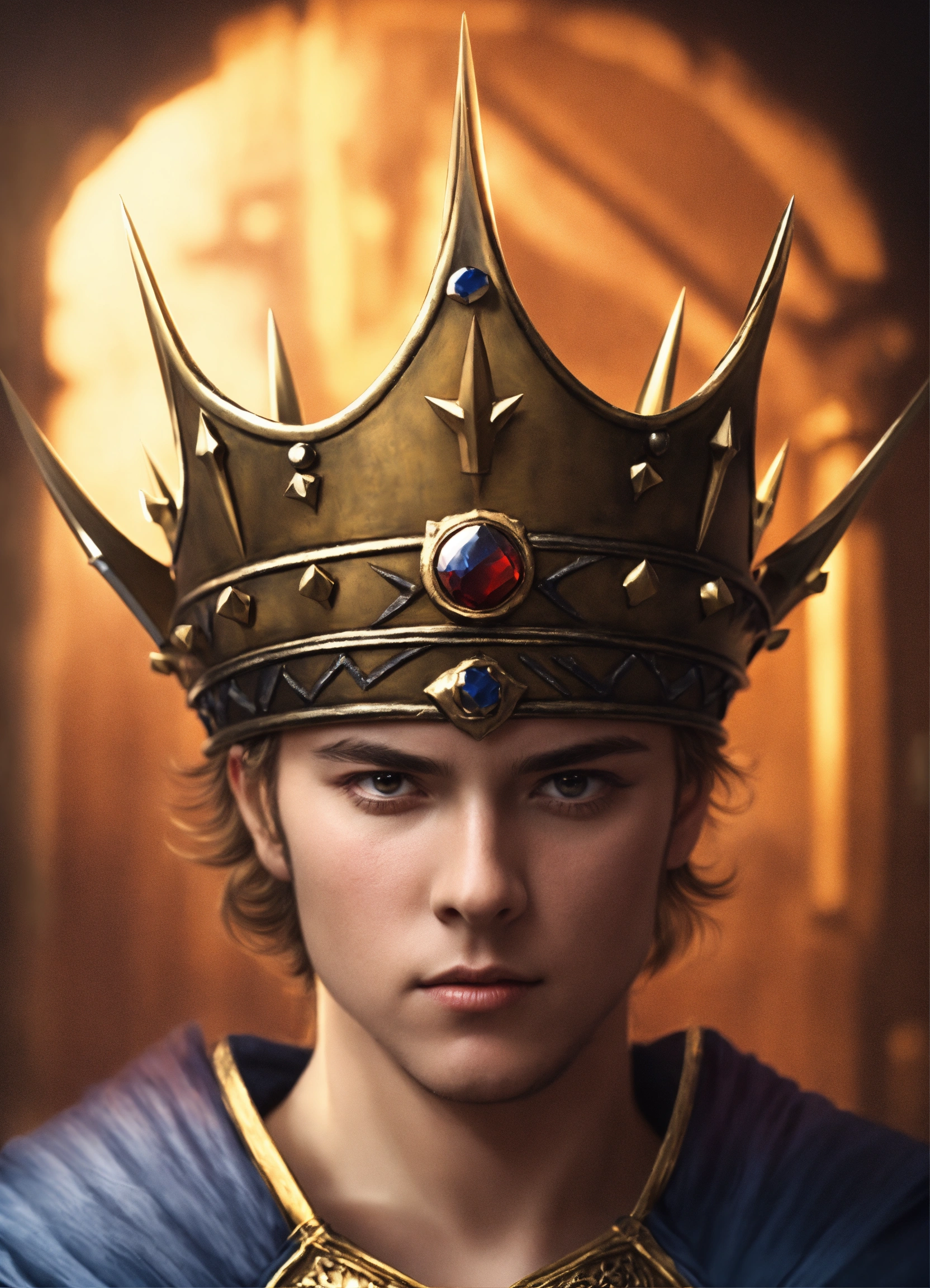 Lexica - Create a crown Medieval king crown with 5 spike in front, it ...
