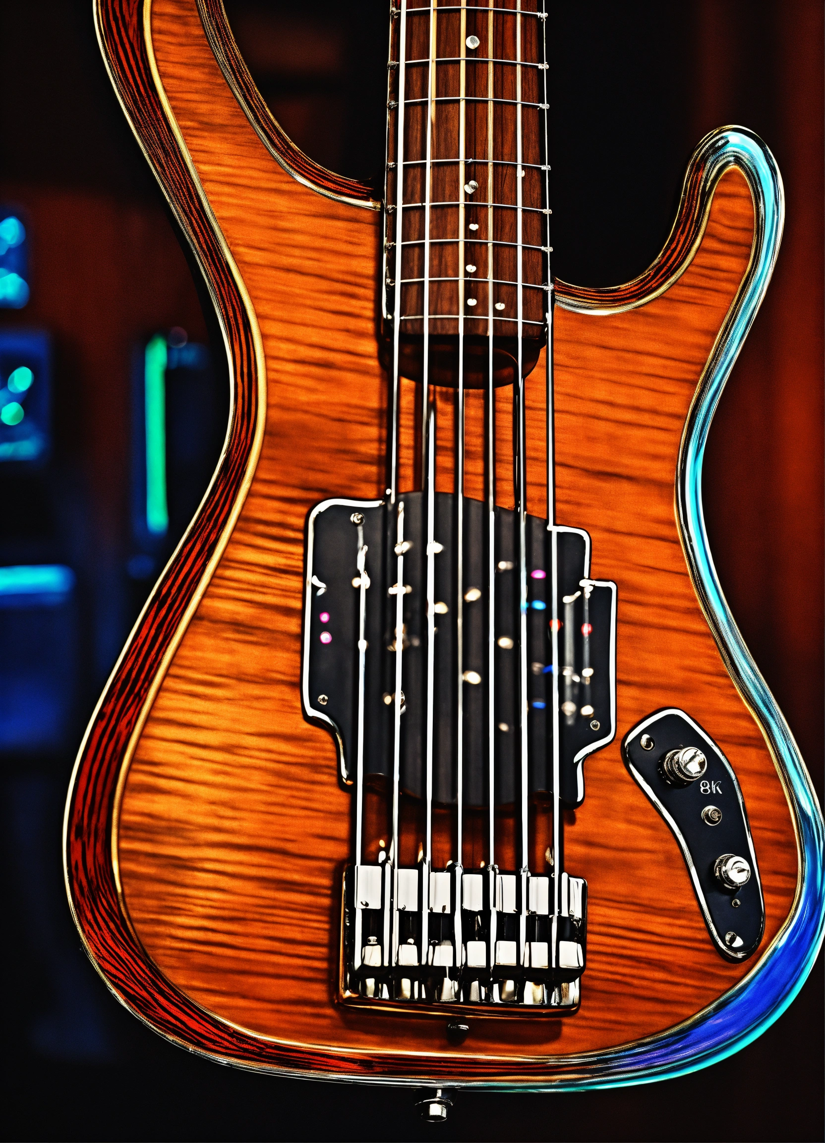 Lexica - Line art of bass guitar, bass head stock towards viewer, 8k ...