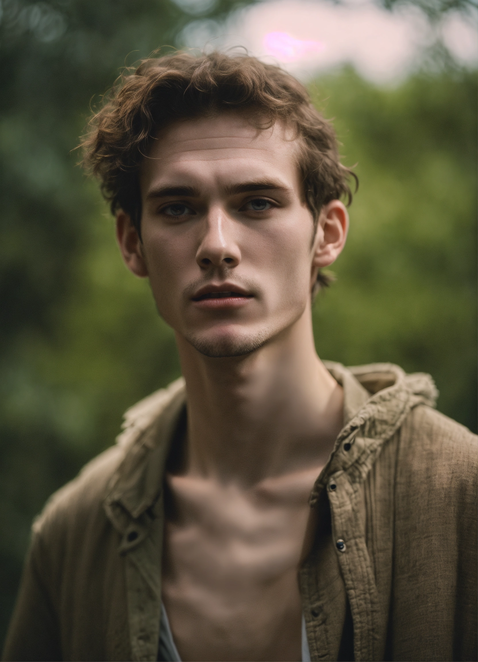 Lexica - Tall pale white man who is skinny his eyes are white and his ...