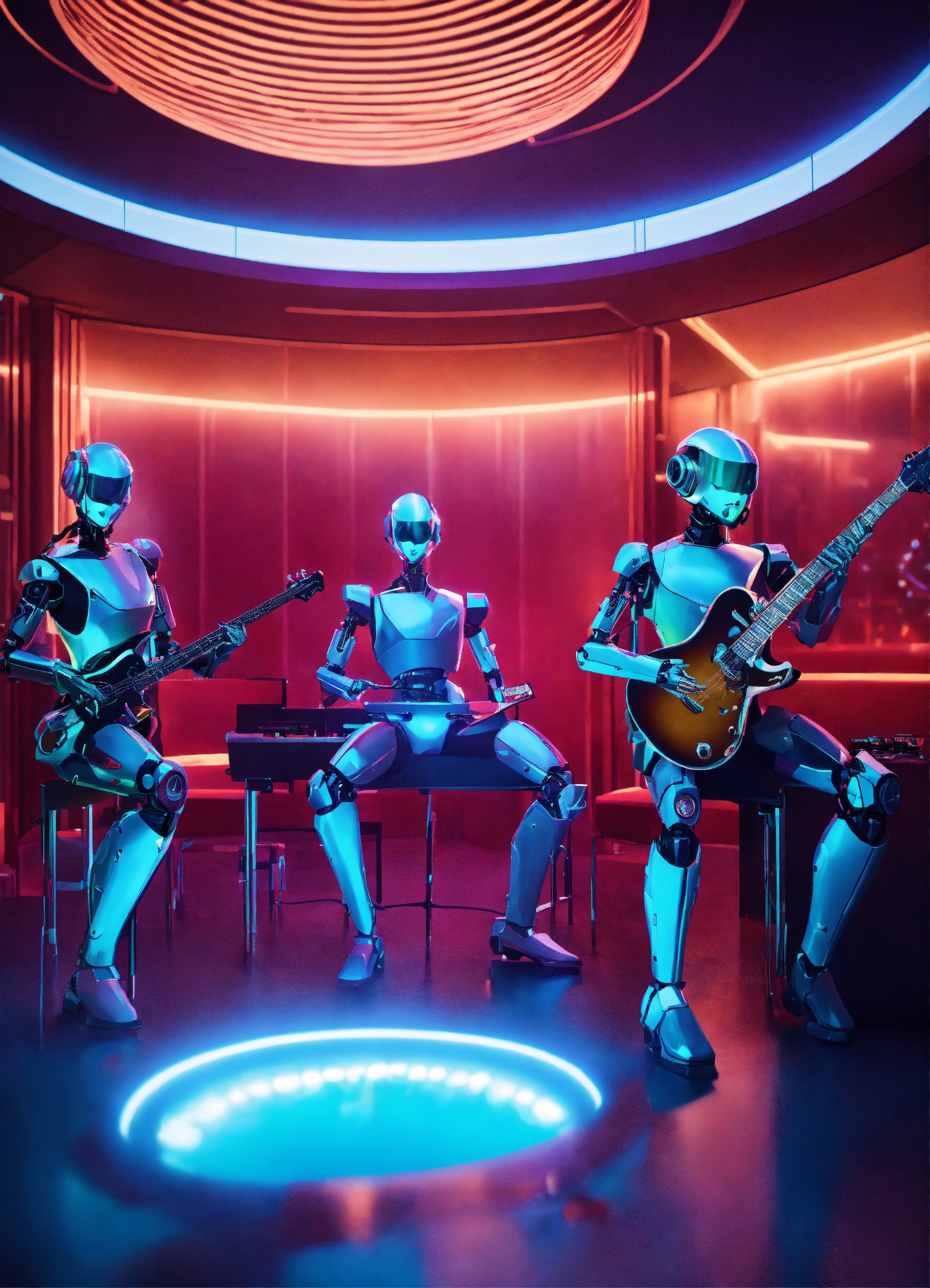 Lexica - Band of 4 robot musicians with electric instruments playing ...