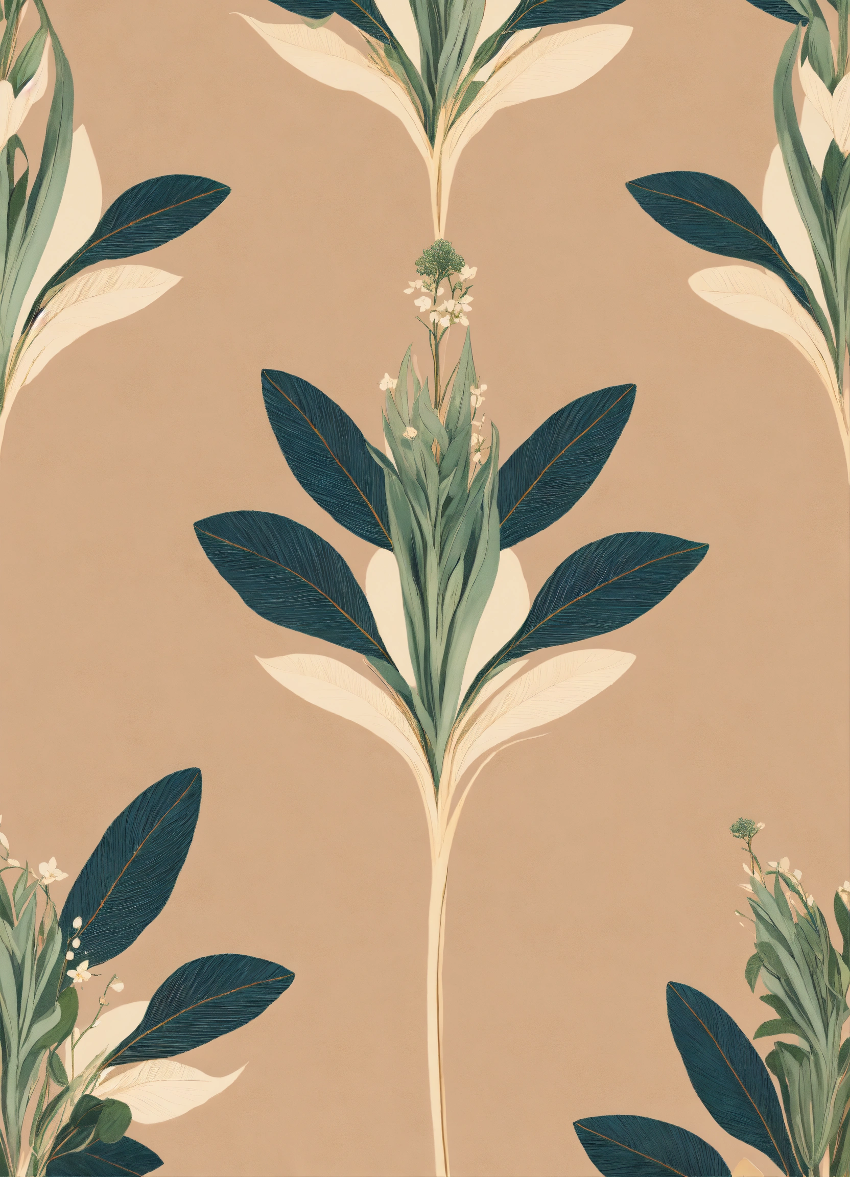 Lexica - Botanical vintage surreal pattern, petite embellishments ...