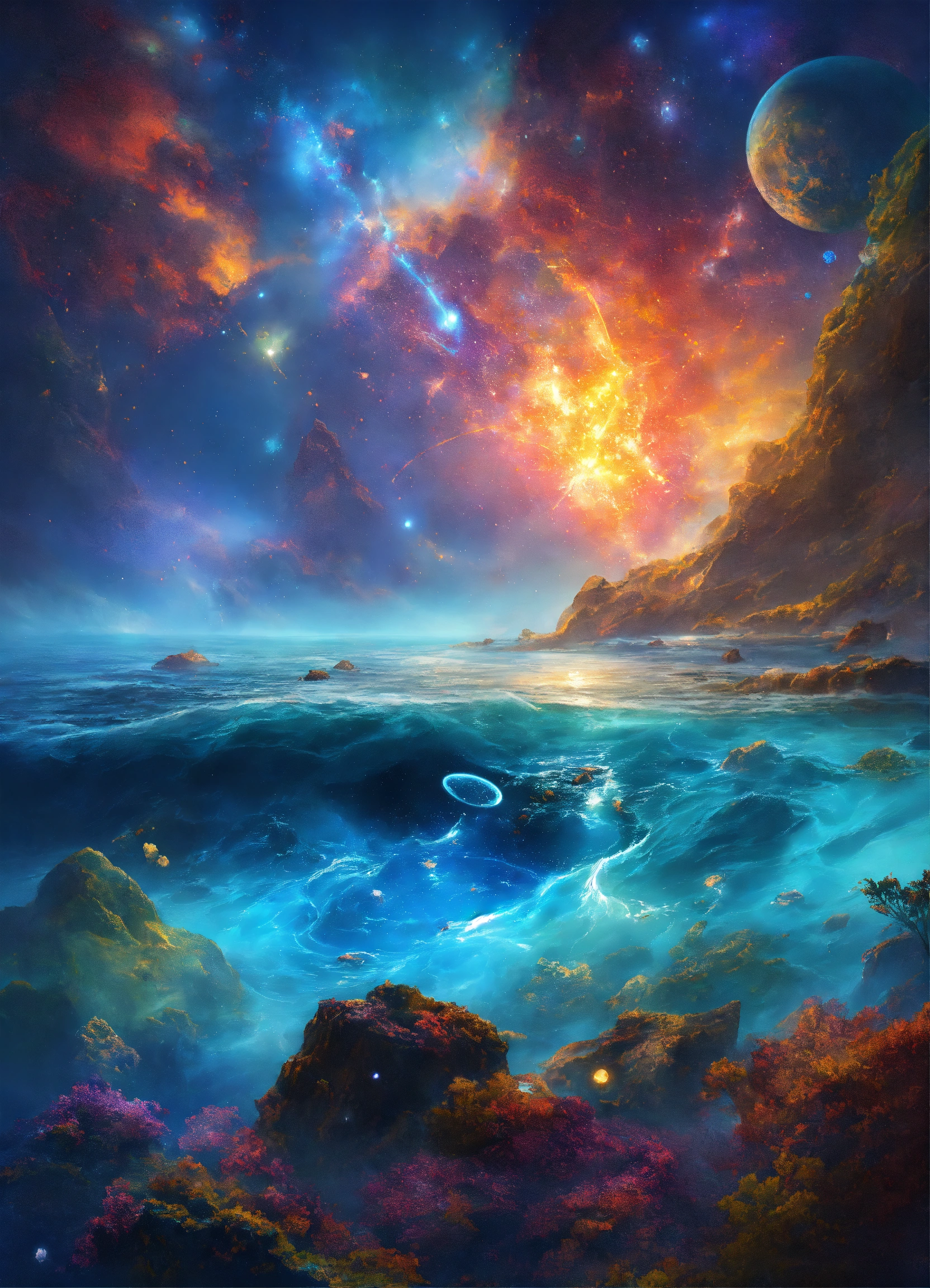 Lexica - The azure Astral Sea, rippling with vortexes and streams of ...