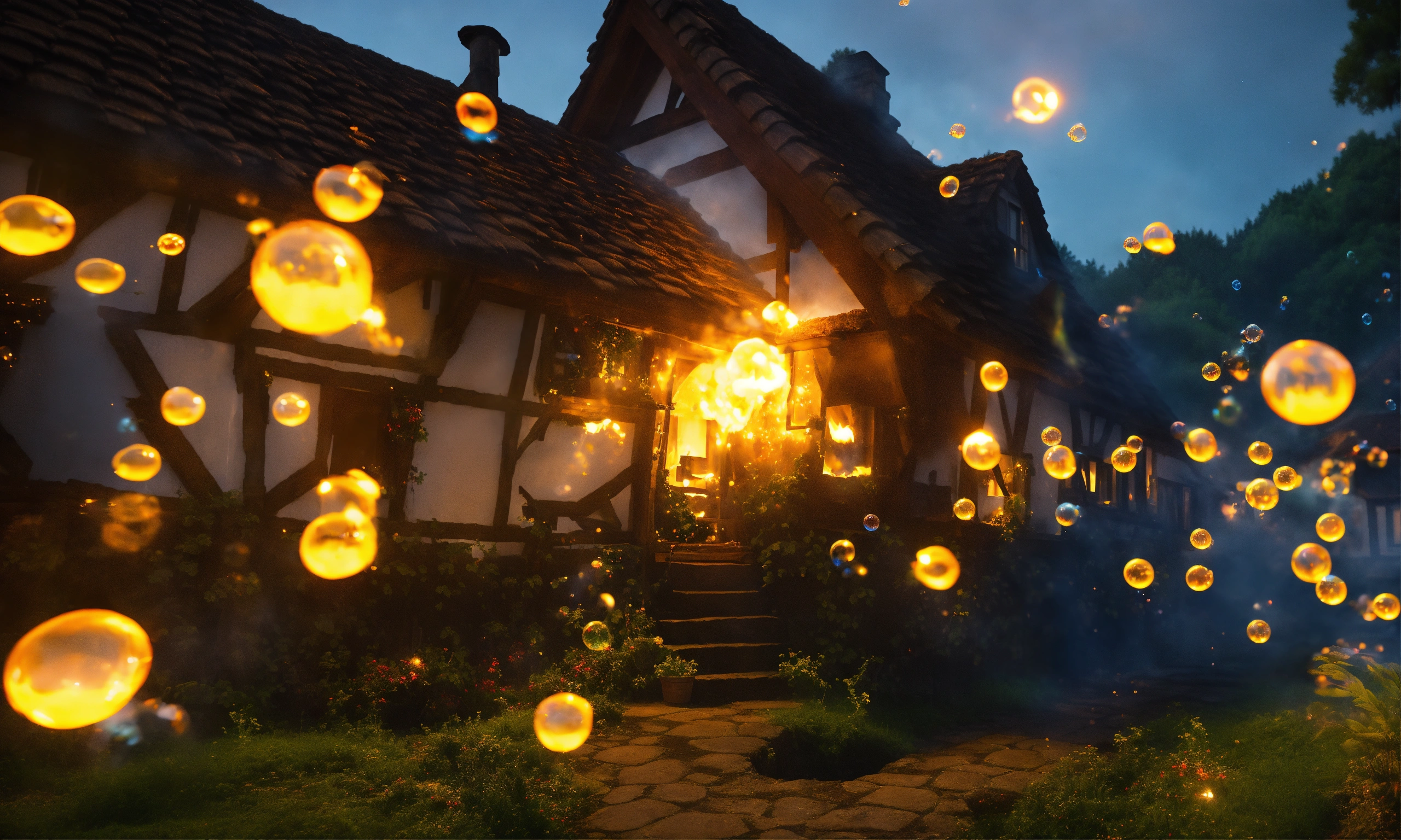 Lexica - Bubbles made from molten glass, lava bubbles, burning bubbles ...