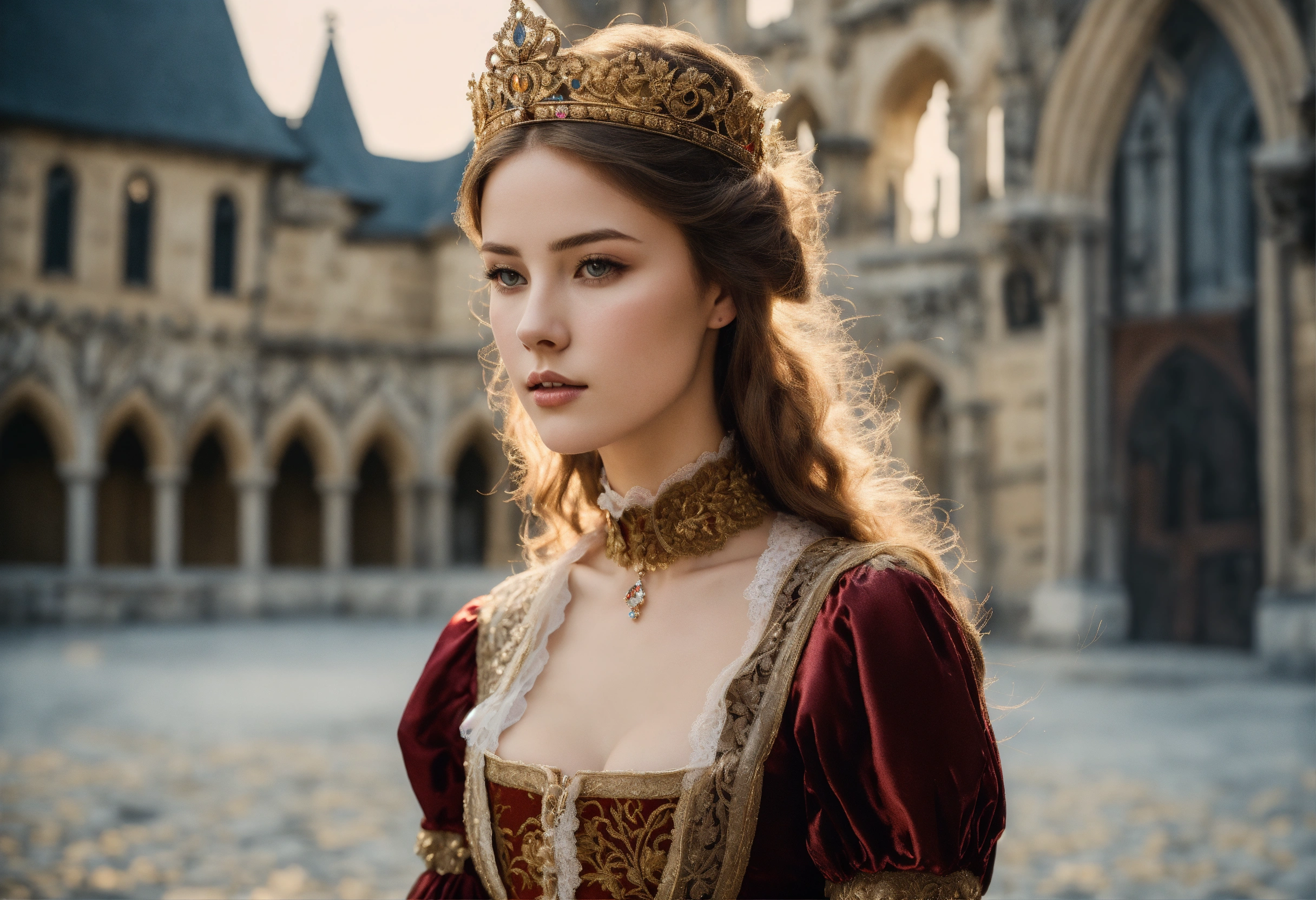 Lexica - Fine art portrait photography, medieval setting, full body ...