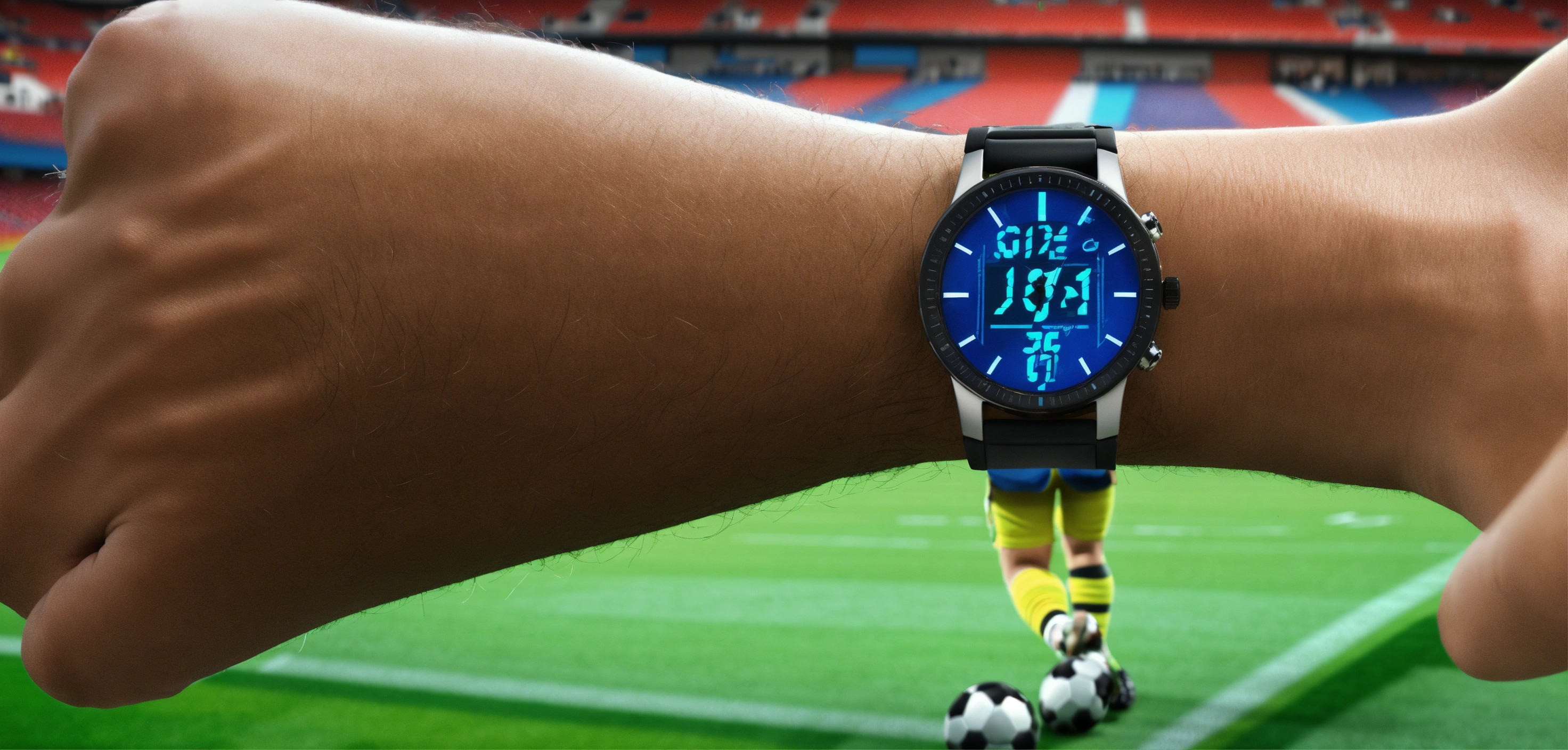 Lexica - Digital watch on the wrist of a football referee during the ...