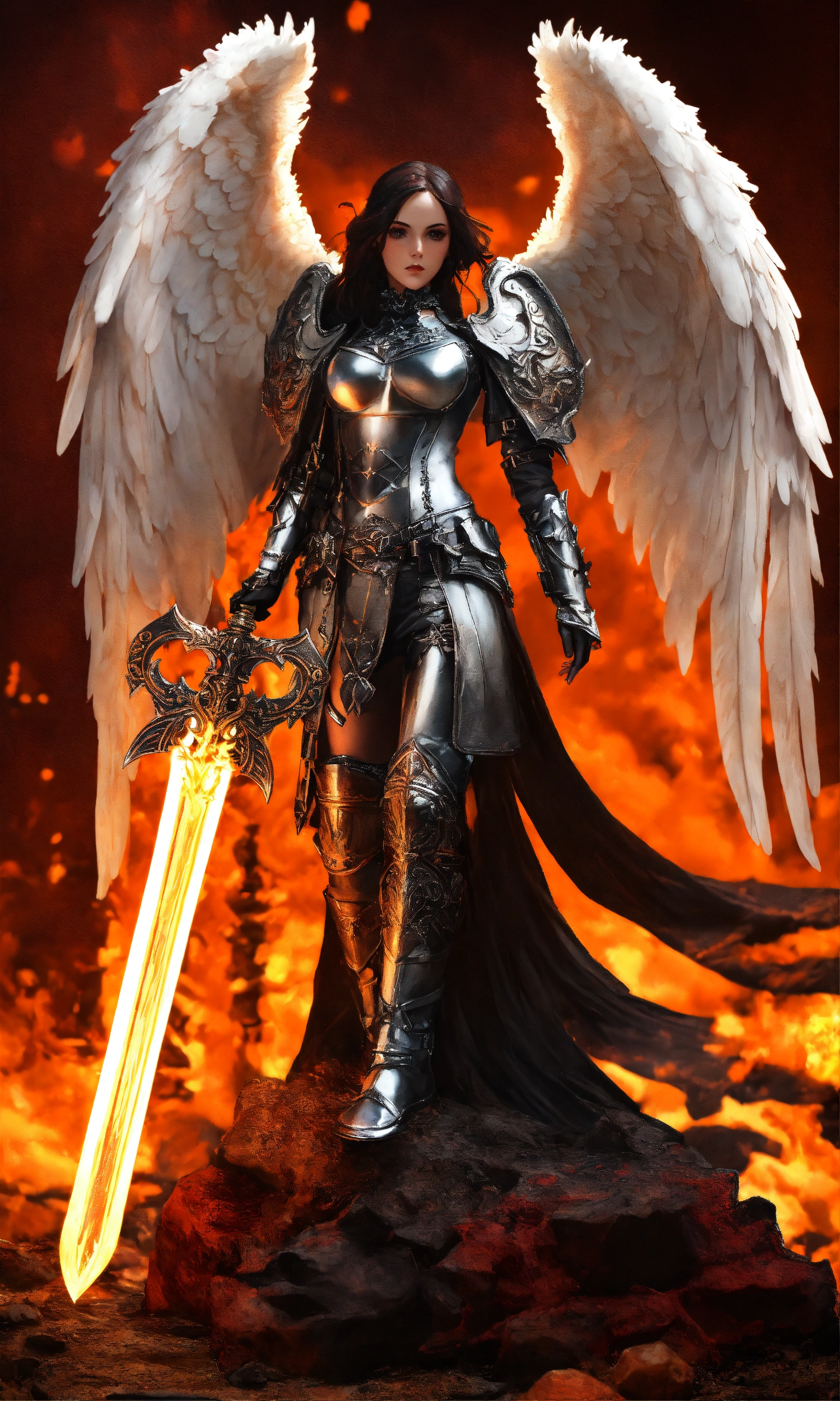 Lexica - Gothic Angel With Flame sword