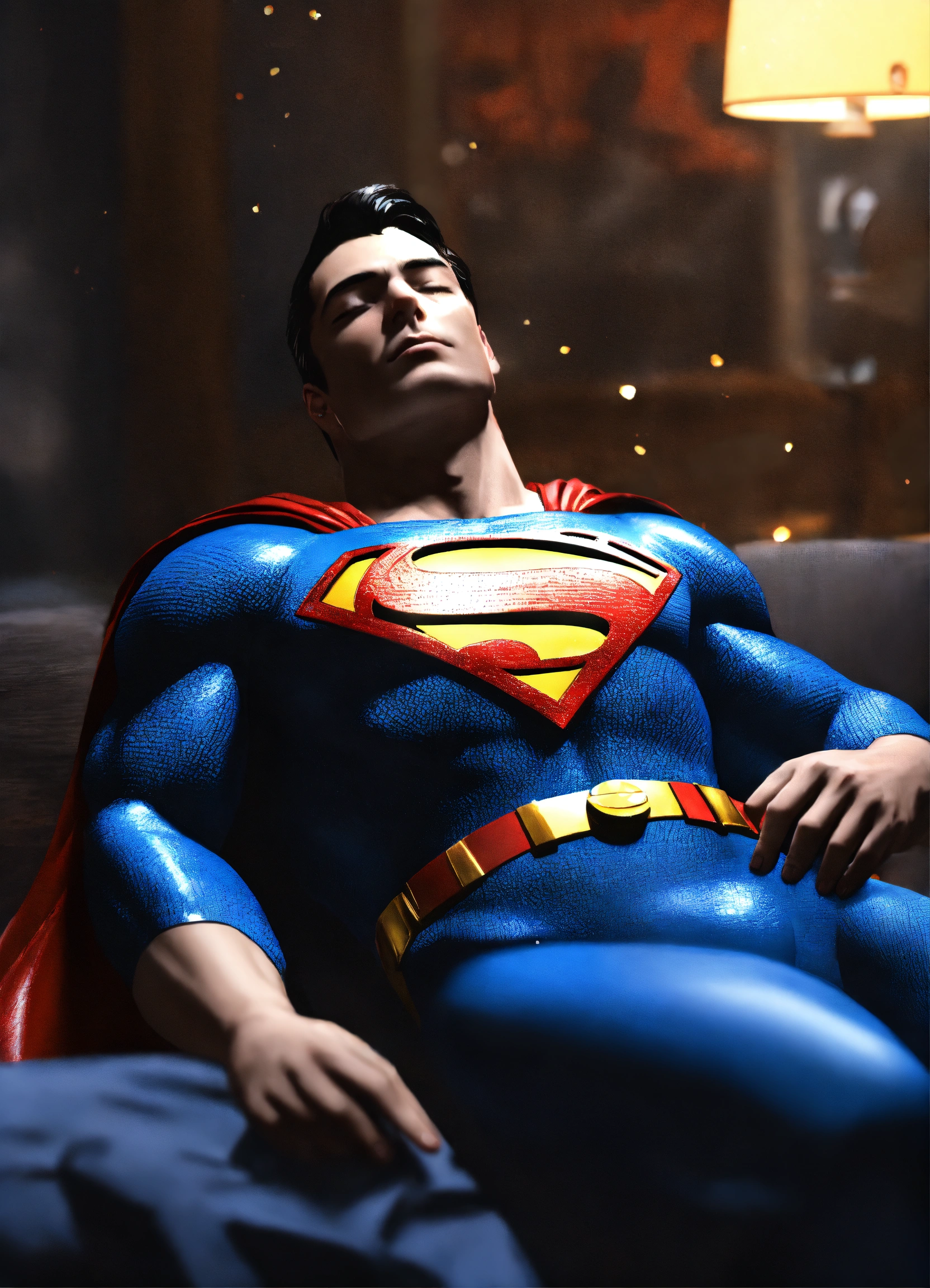 Lexica - Superman sleeping, unreal engine render, 8k