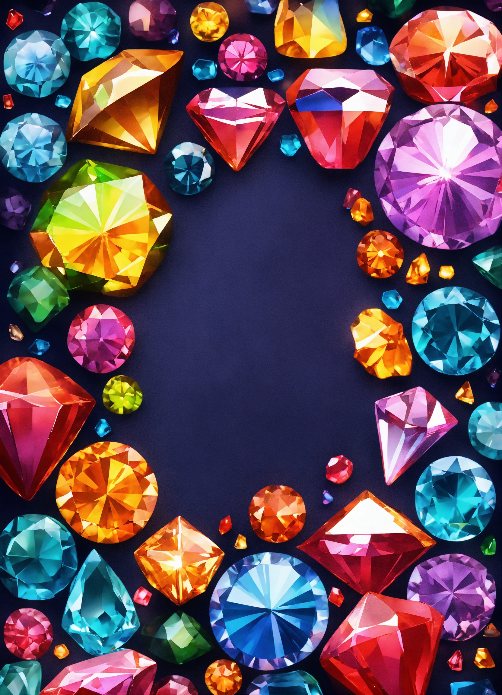 Lexica - Line for a border made out of colorful gems