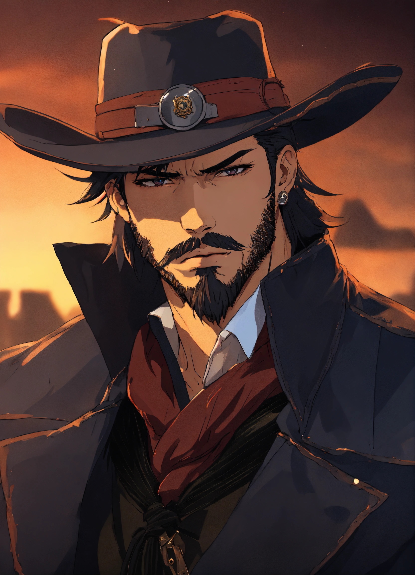 Lexica - Handsome male, wild west, portrait, trending pixiv fanboxe, 4k ...