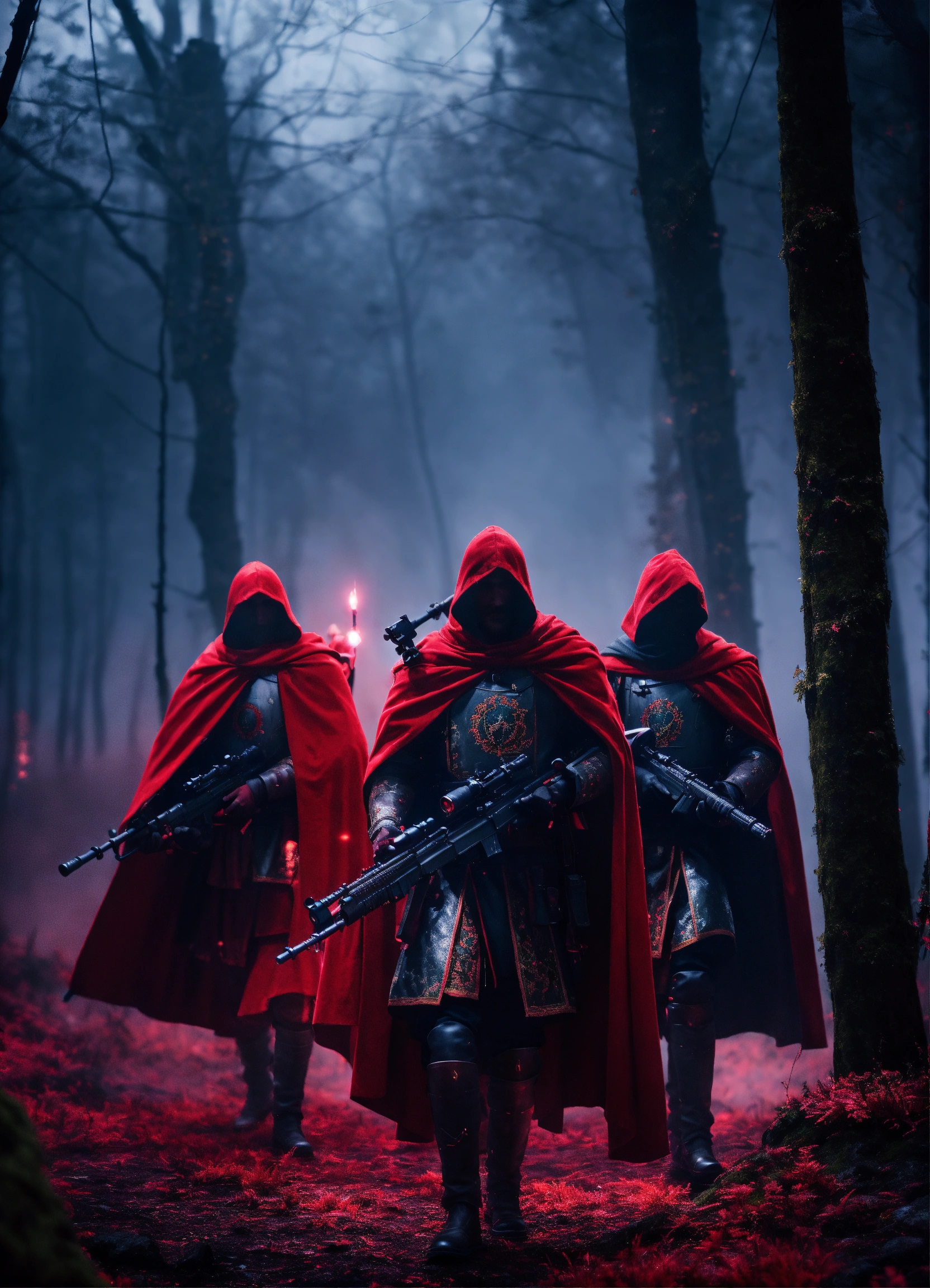 Lexica - Cinematic medieval Emperor and his soldiers holding sniper ...