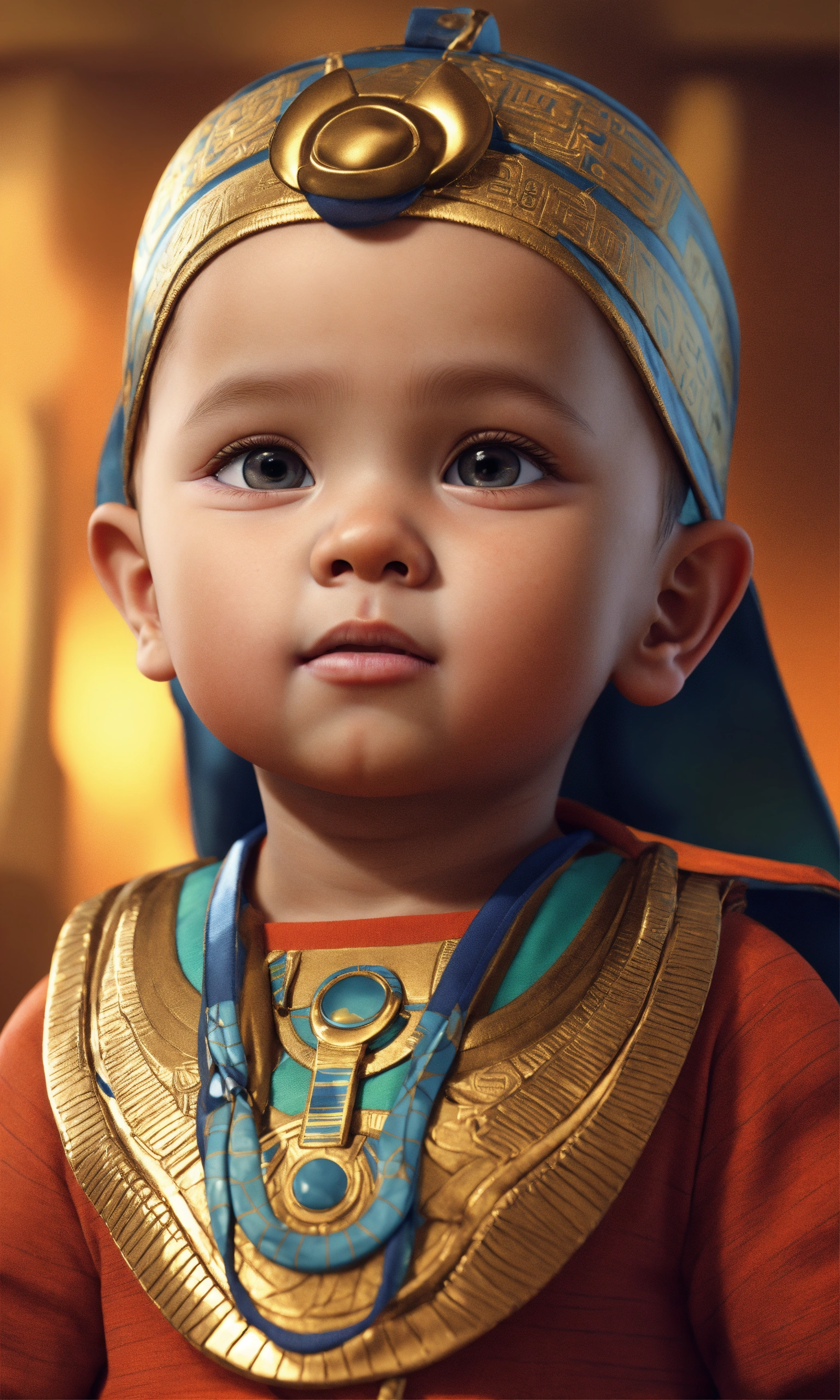 Lexica - A beautiful young Egyptian baby boy , wearing Egyptian clothes ...