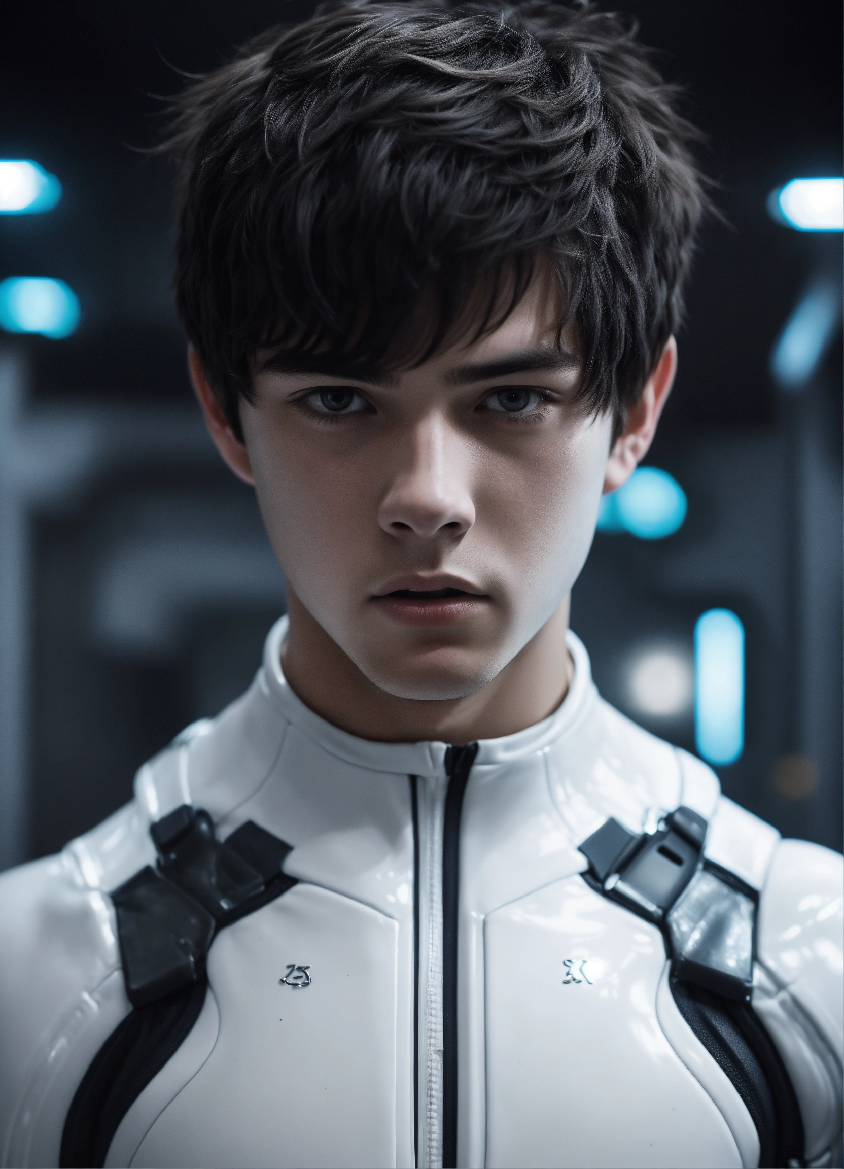 Lexica - A realistic photograph of a 16-year-old boy, with a serious ...