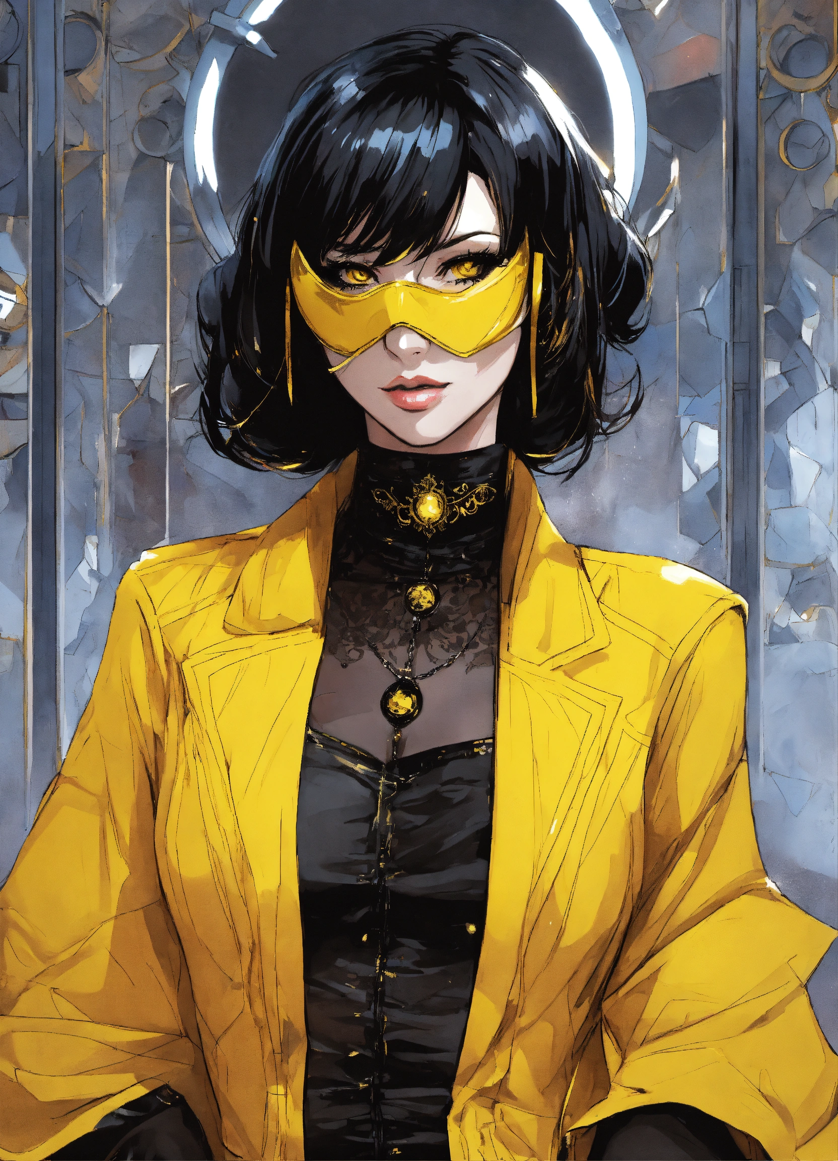 Lexica - Mecca female, futuristic, comic of a goth Female with ...