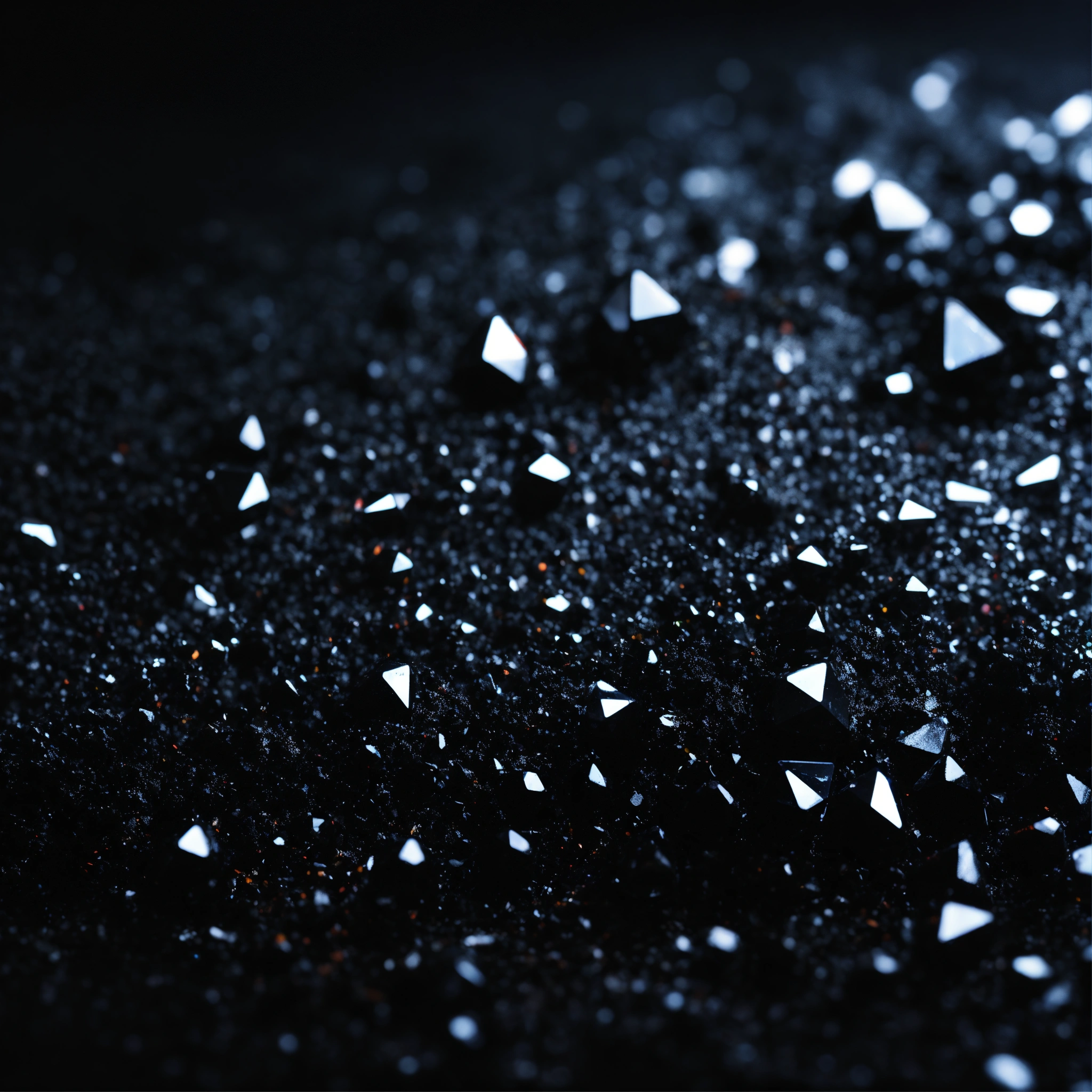 Lexica - Pure black background, overlay of crystal frost