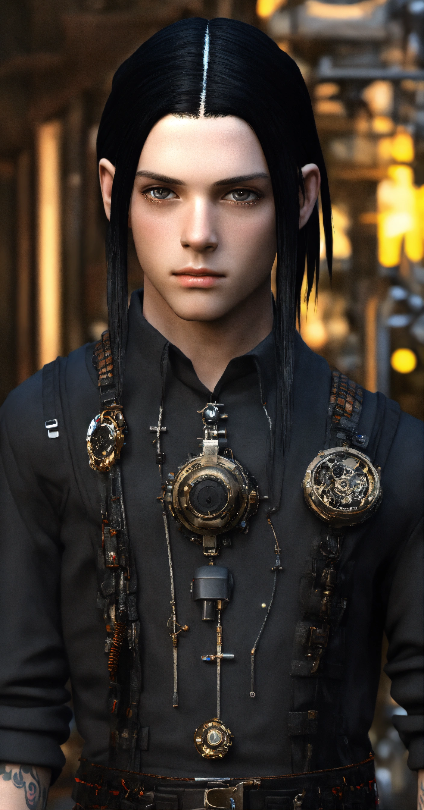 Lexica - 16 year old boy, black hair, frontal photo, male, Wednesday ...